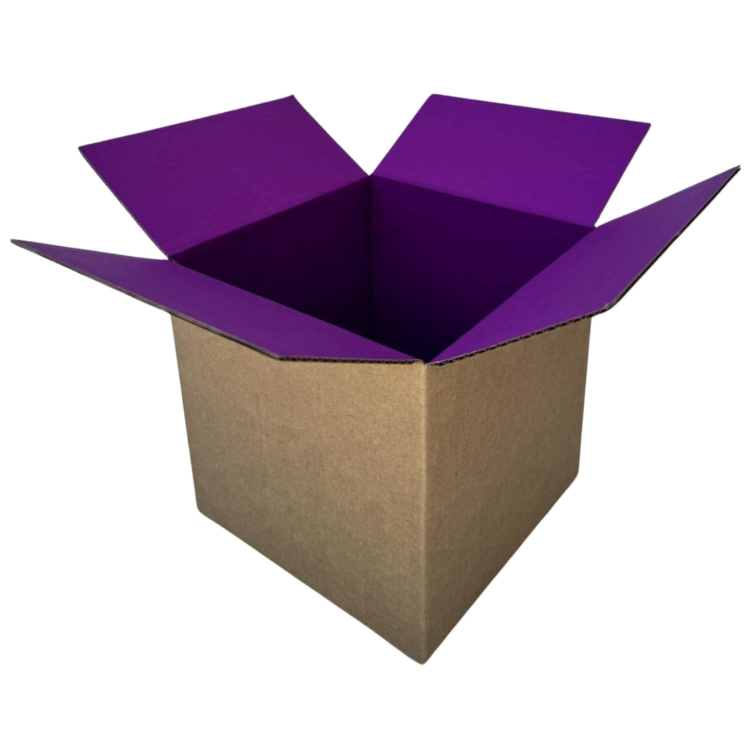 UCANPACK Purple Color Shipping Boxes 8 x 8 x 4" (Color Inside) - 25 ...