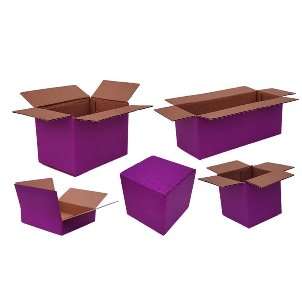 UCANPACK Purple Color Shipping Boxes (Kraft Inside) 12x10x4 Inches - 25 ...