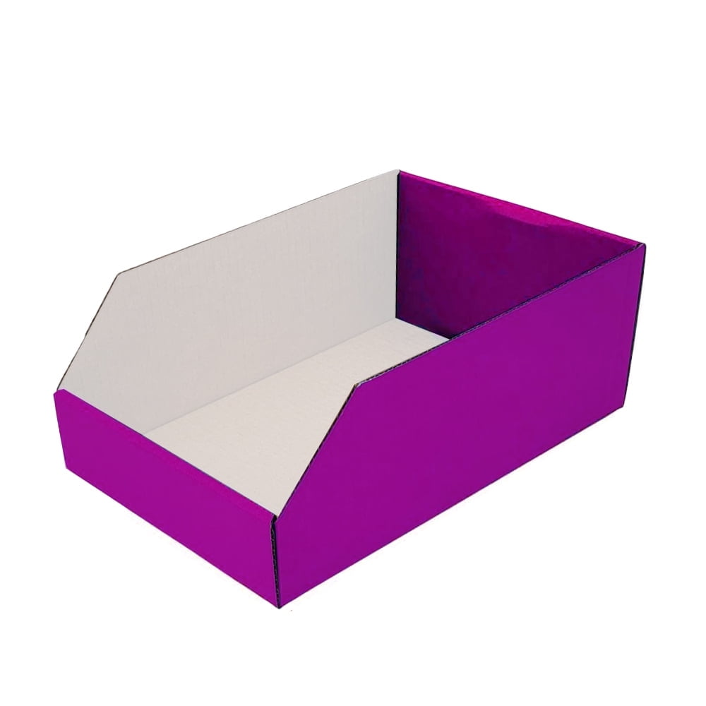 Ucanpack Corrugated Bins Cardboard Storage Box Storage Bins, Purple ...