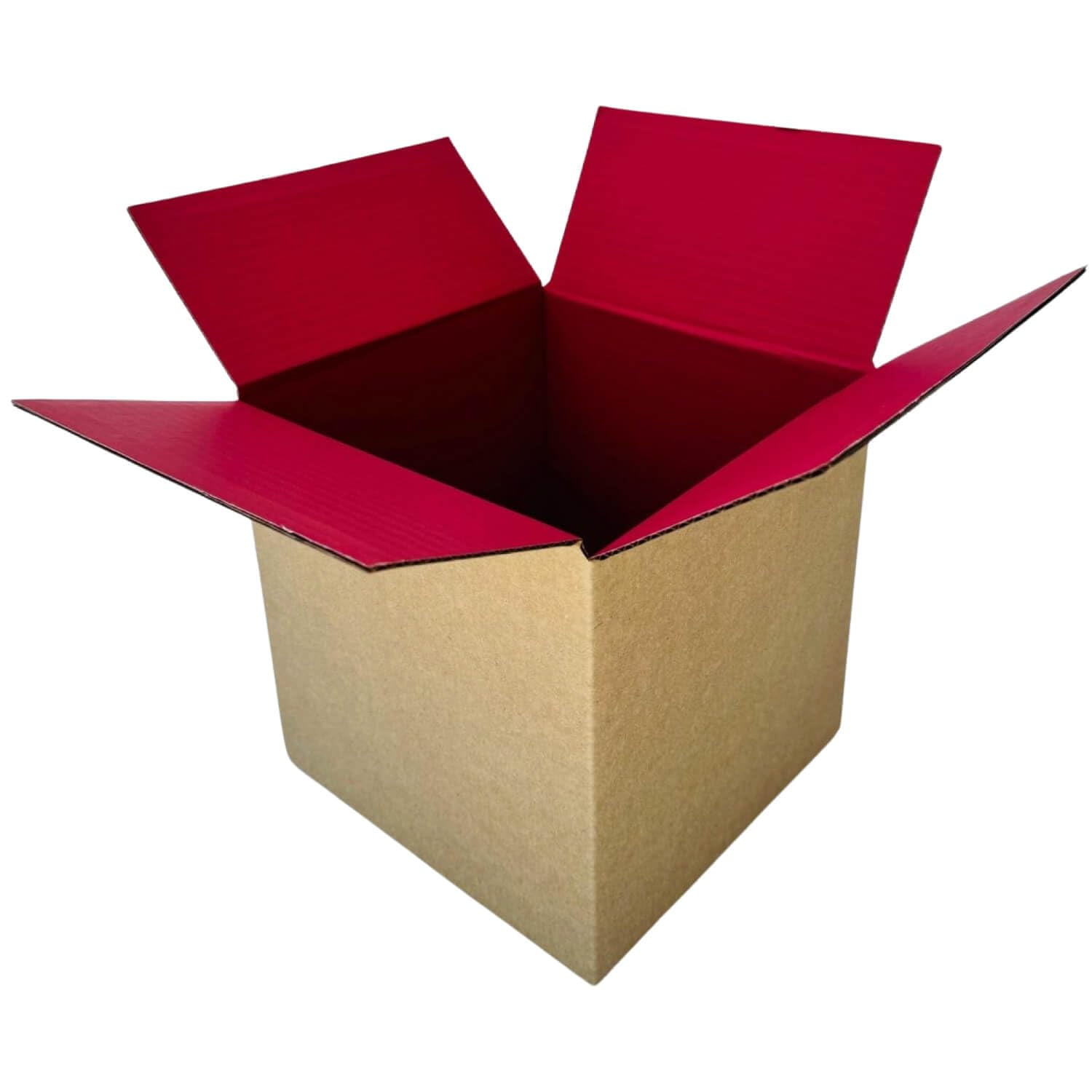 UCANPACK Red Color Shipping Boxes 4 x 4 x 4" (Color Inside) - 25 Pack ...