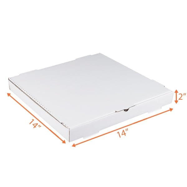 UCANPACK White Pizza Box 14 x 14 x 2" - 50 Pack Corrugated Pizza Boxes ...