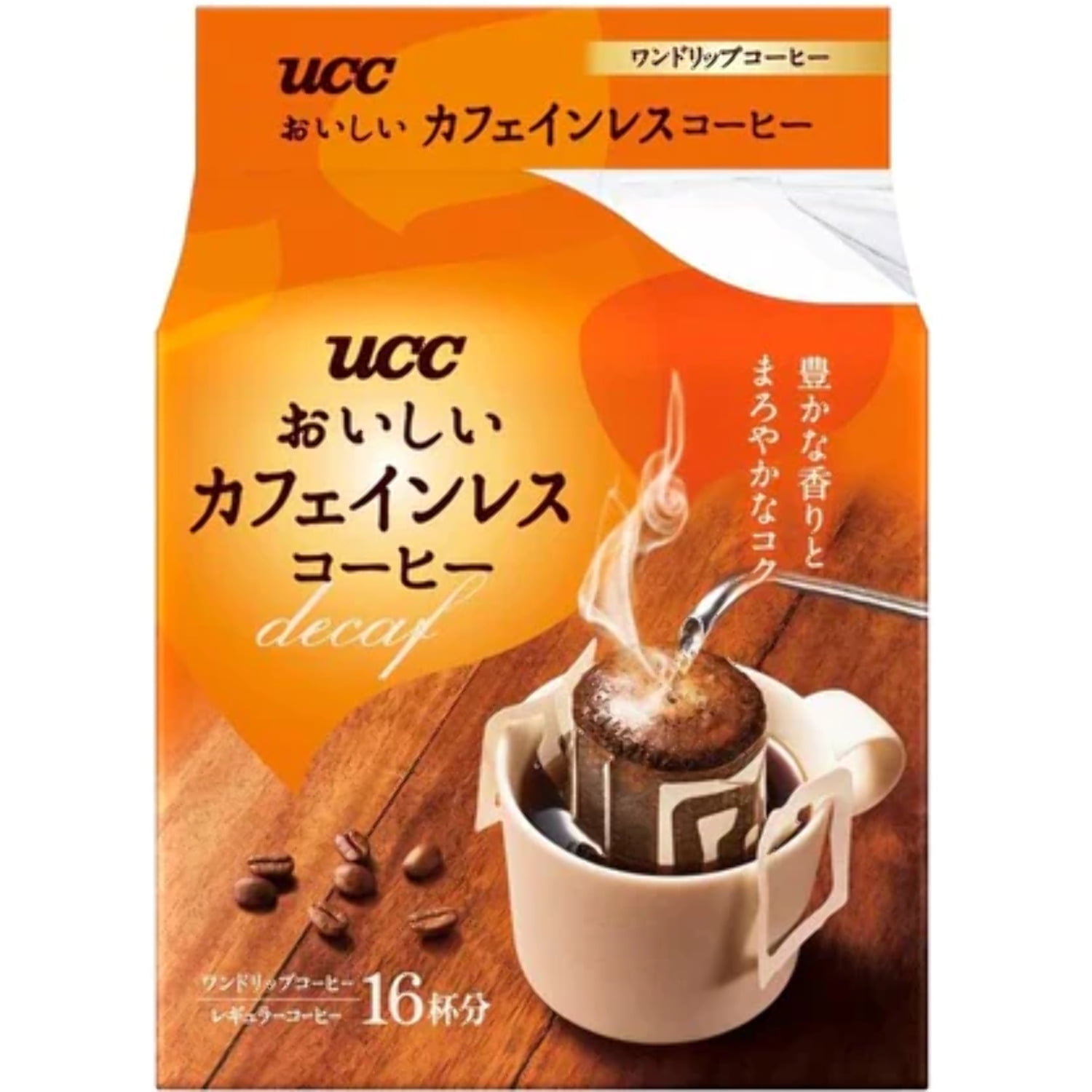 UCC Drip Coffee Delicious Decaffeinated Coffee One 16 Cups x 6 Packs ...