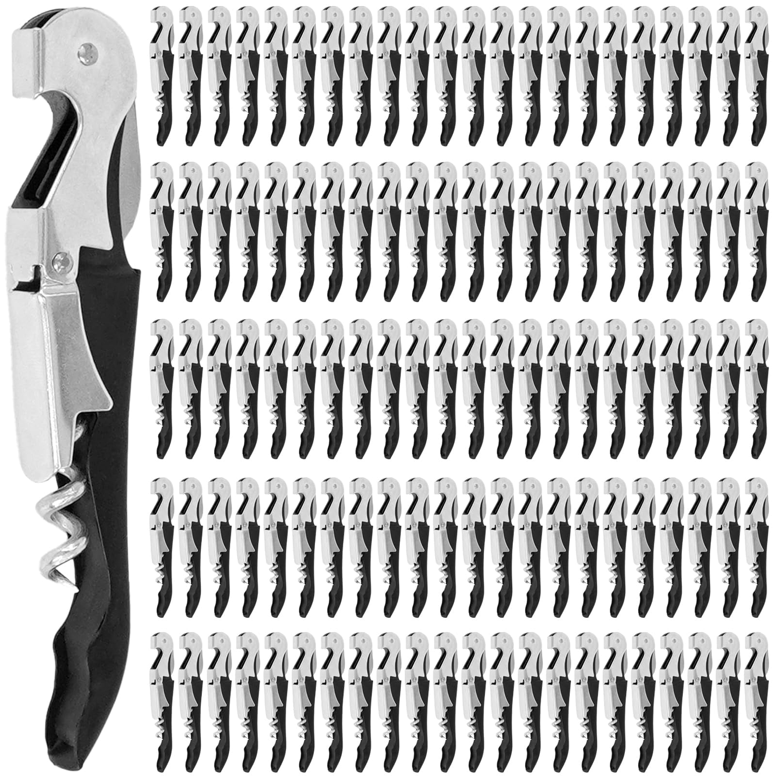 UCEHIPAW 110 Pack Waiter Corkscrew Wine Openers Black Heavy Duty Hinges ...