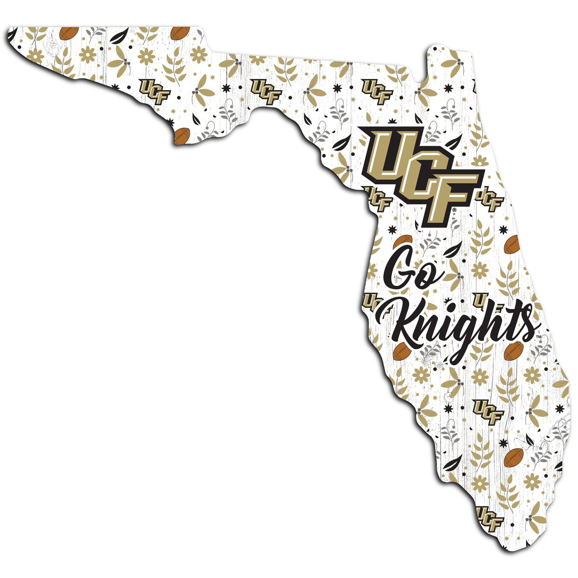 UCF Knights 12'' Floral State Sign - Walmart.com