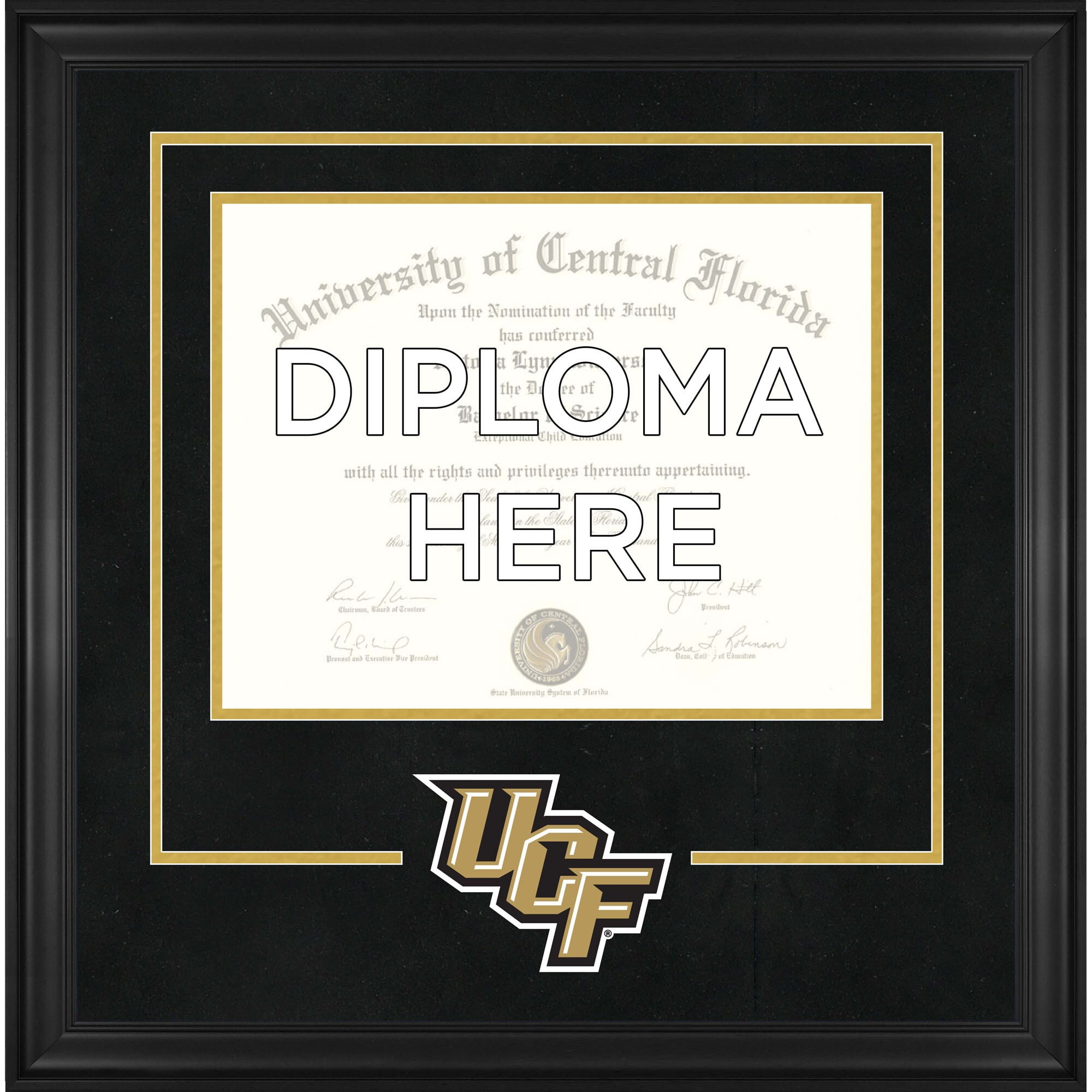 UCF Knights Deluxe 11" x 14" Diploma Frame with Team Logo - Walmart.com