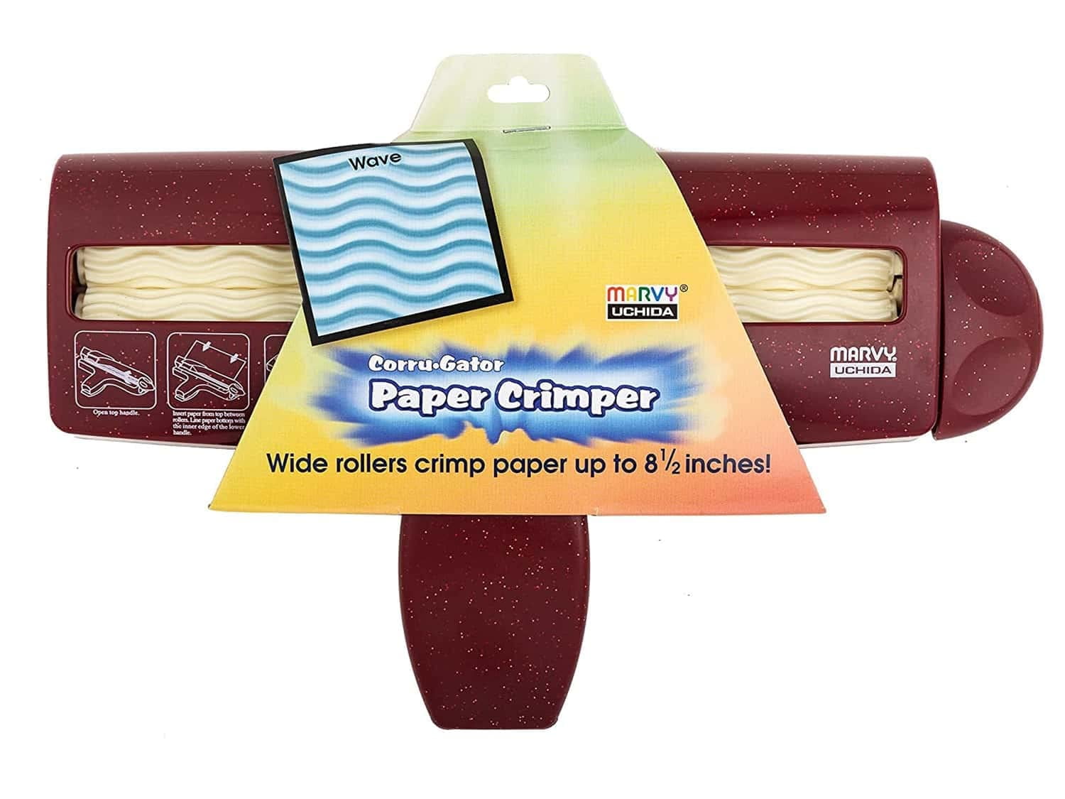 UCHIDA Corru-Gator Paper Crimper KEF16 8.5"-Wave,Blue - Walmart.com