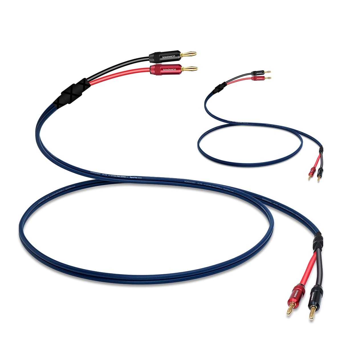 UCINNOVATE 2 Pack Bi-Wire Speaker Cable with Gold Plated Banana Plugs ...