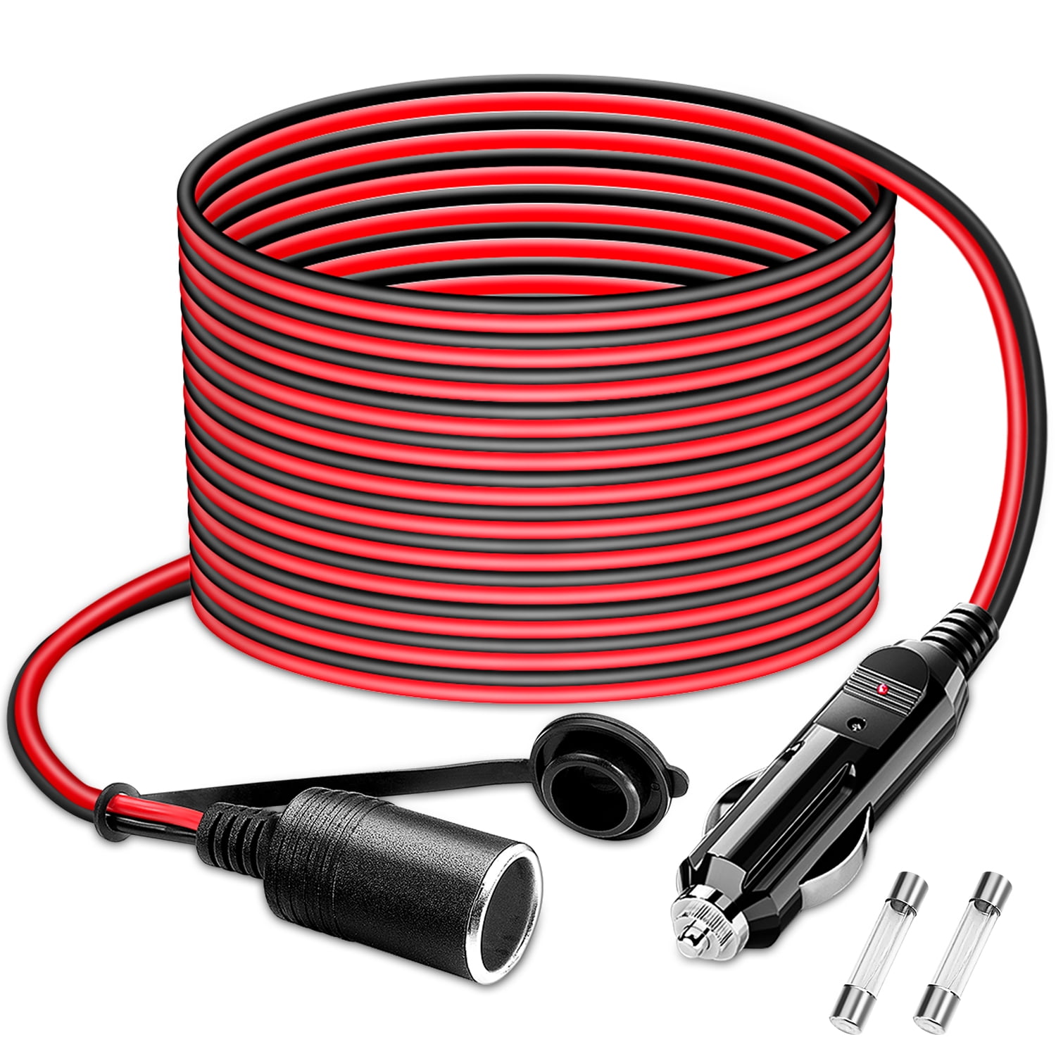 UCINNOVATE 26FT 14AWG 12/24v Car Charge Cigarette Lighter Extension ...