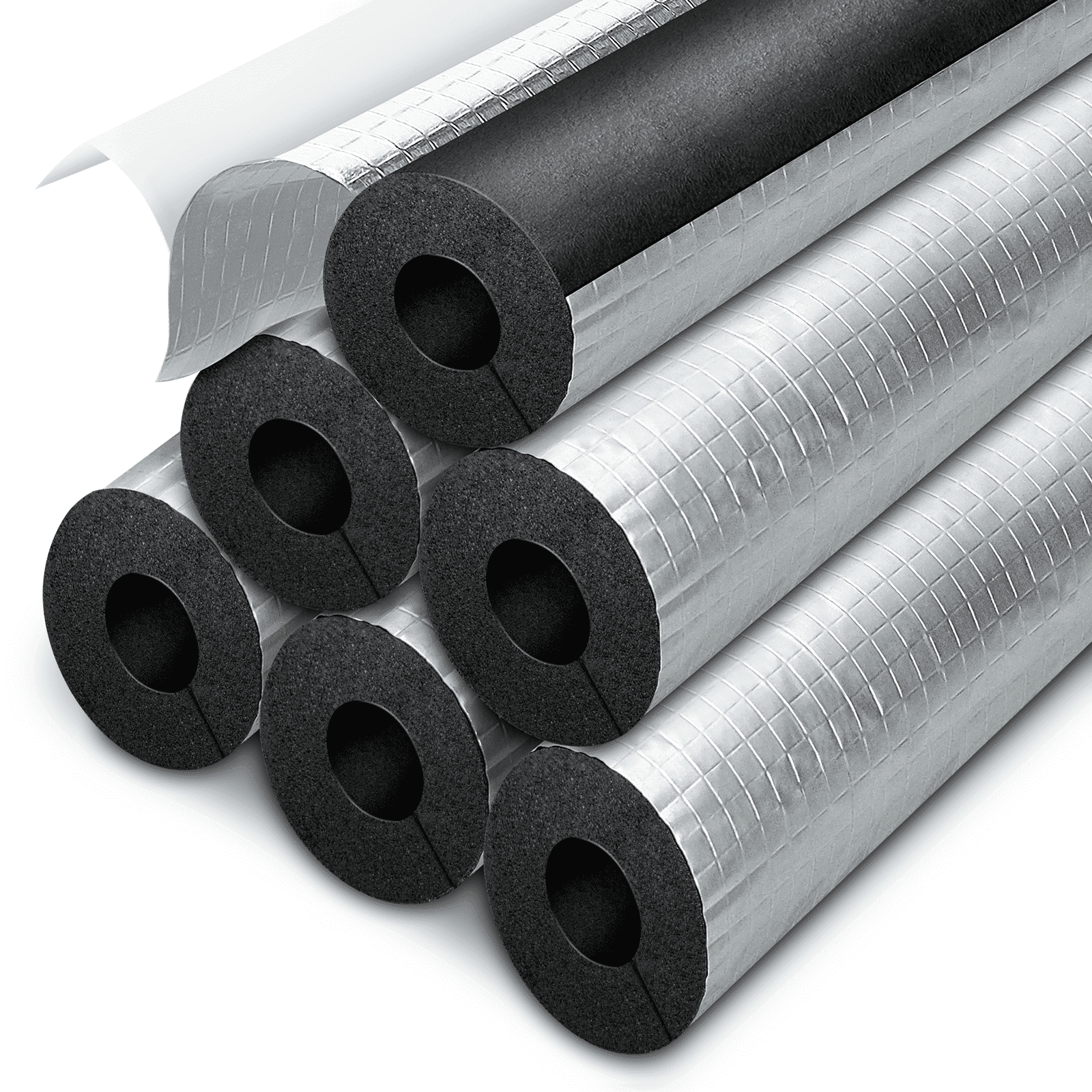 UCINNOVATE 3/4'' Pipe Insulation Foam Tubing, 4 Pack Aluminium Foil ...