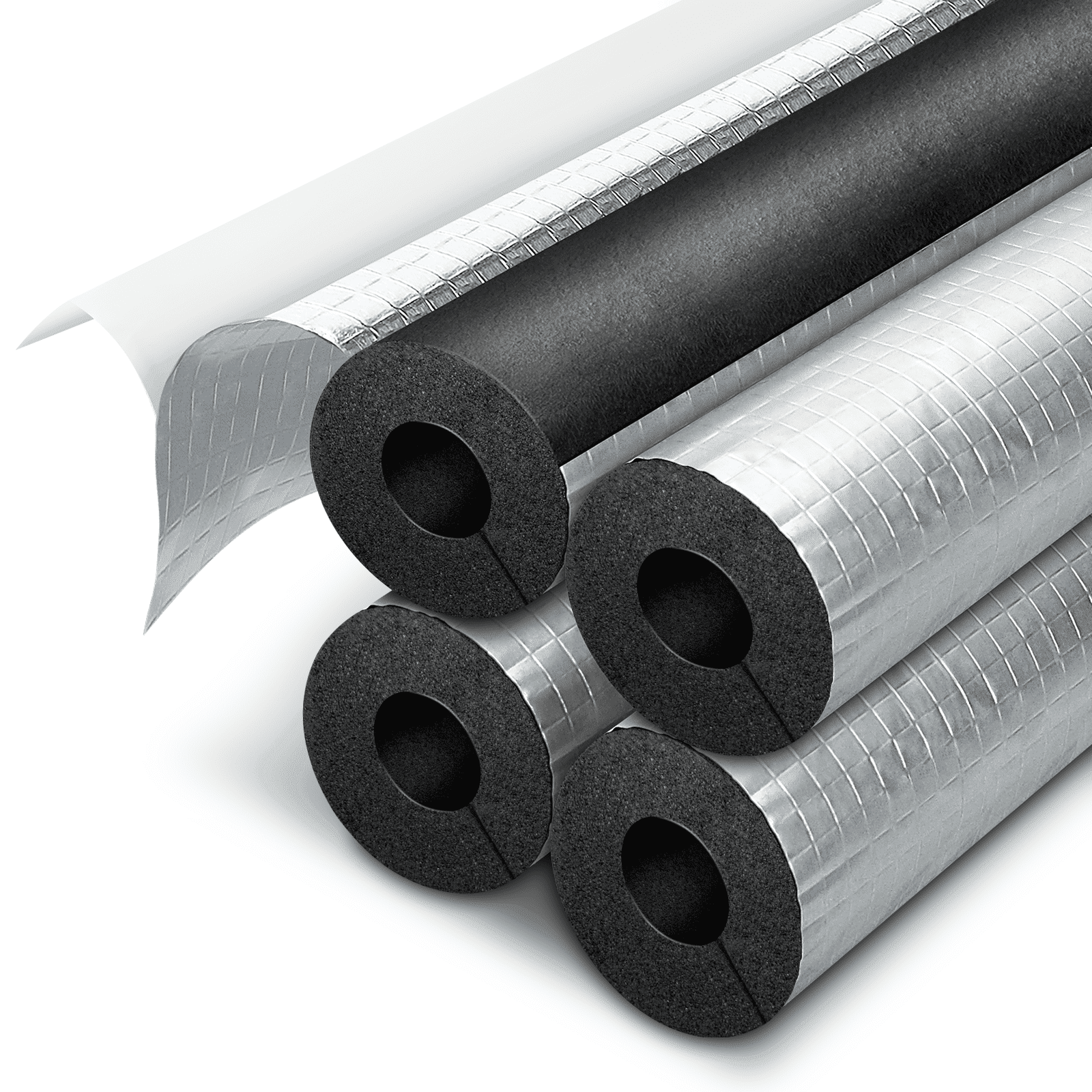 UCINNOVATE 3/4'' Pipe Insulation Foam Tubing, 4 Pack Aluminium Foil ...