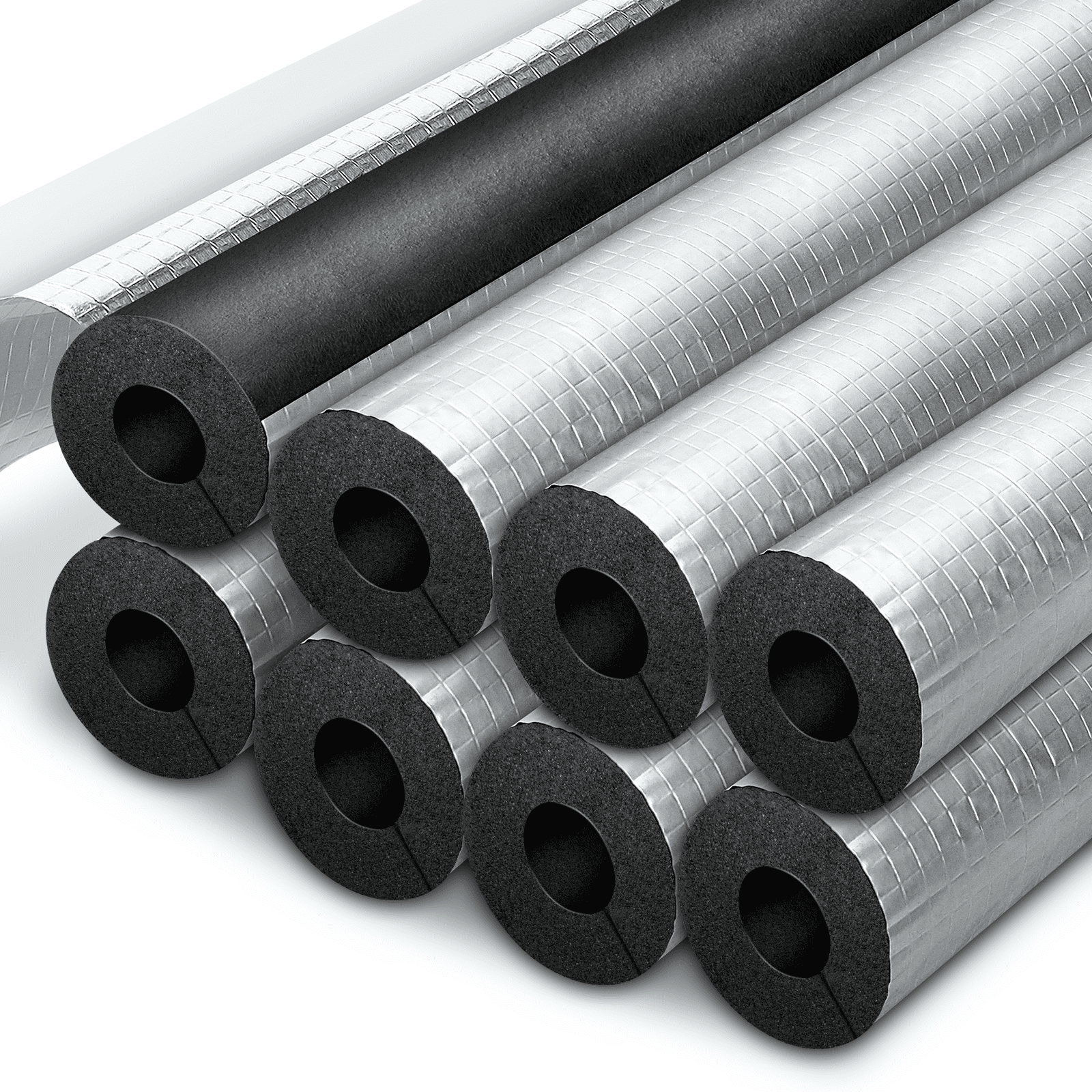 UCINNOVATE 3/4'' Pipe Insulation Foam Tubing, 4 Pack Aluminium Foil ...