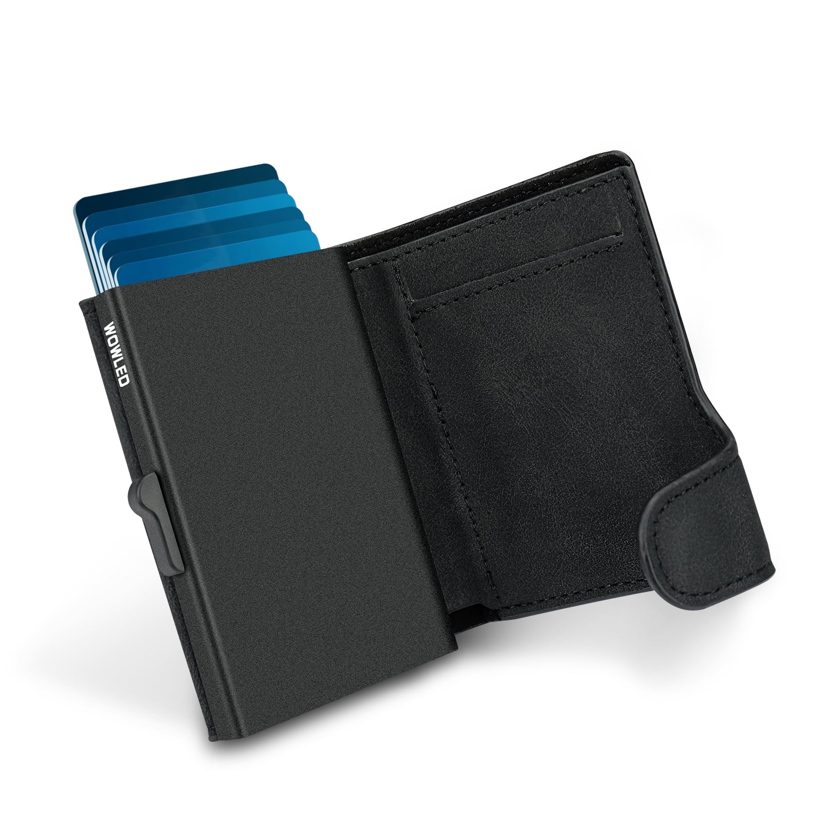 UCINNOVATE Minimalist Pop up Card Holder, Slim Men’s Leather Credit ...