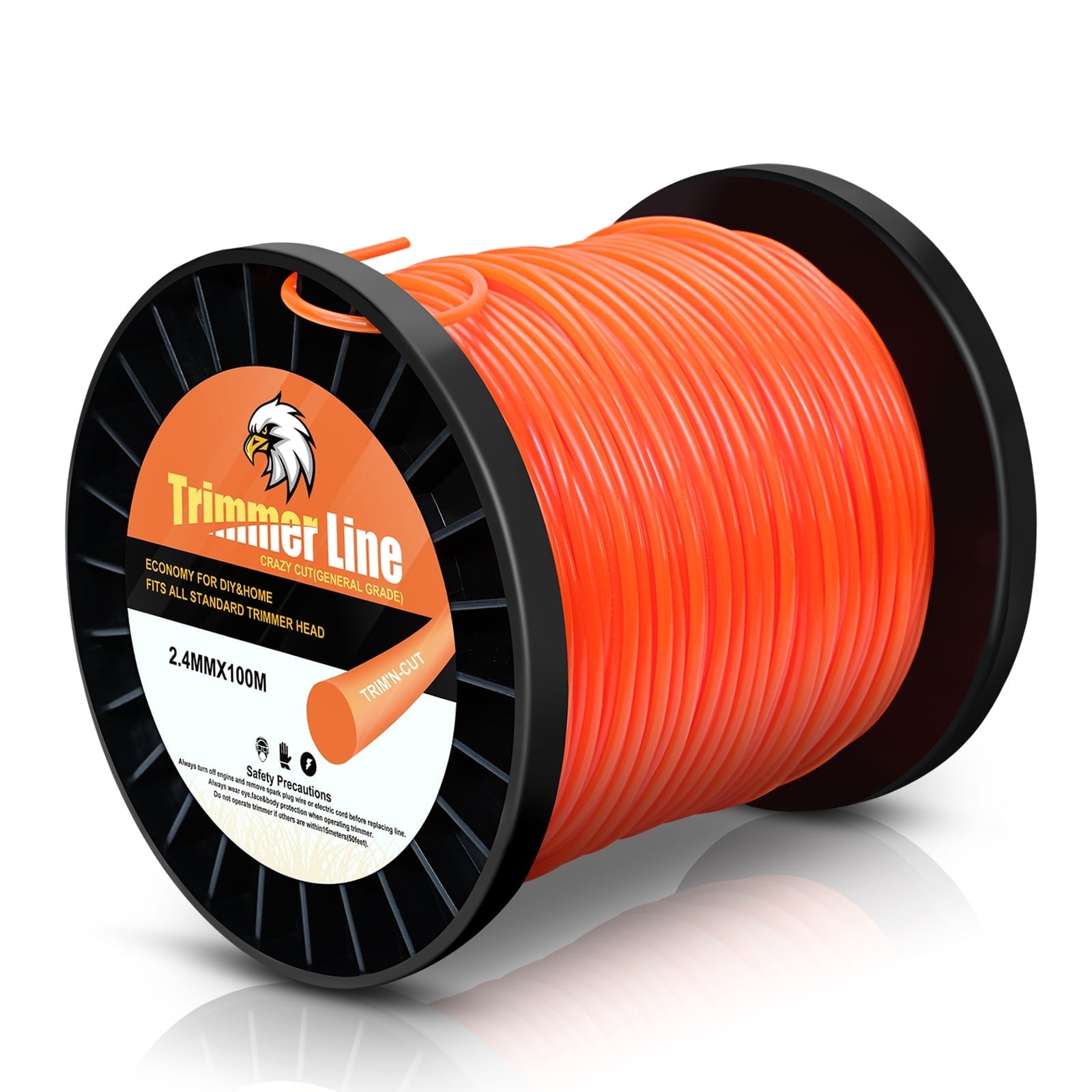 UCINNOVATE String Trimmer Line, 0.095 Inch x 328 Ft, Heavy Duty Nylon ...