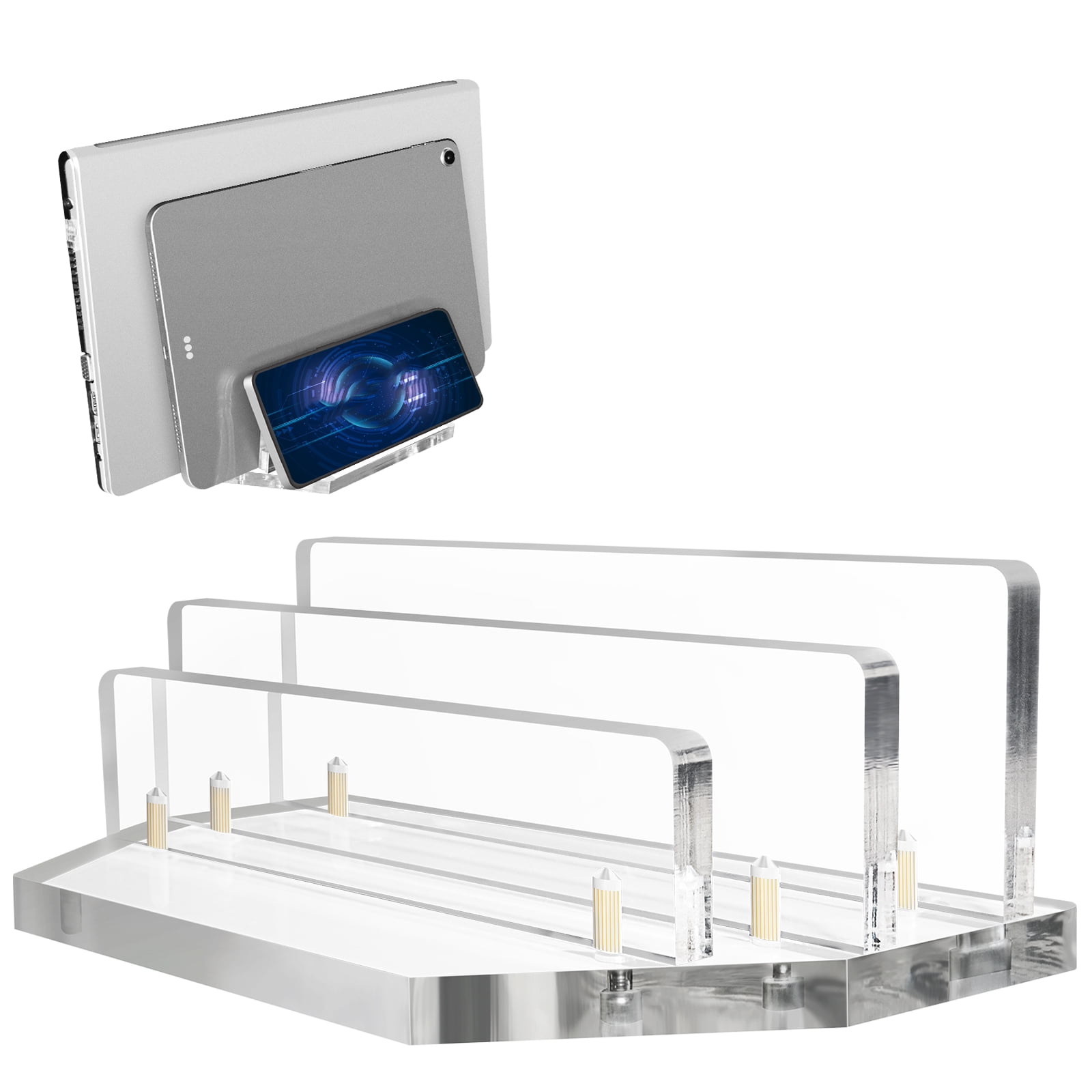 UCINNOVATE Vertical Laptop Stand, Acrylic Laptop Holder Desk with ...