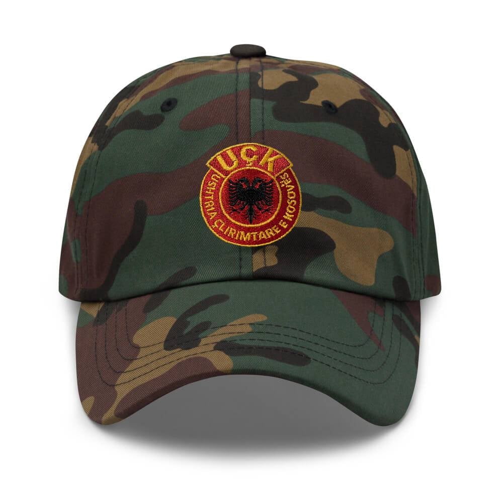 UCK Emblem Embroidered Green Camouflage Dad Hat, UCK Hat, Ushtria ...