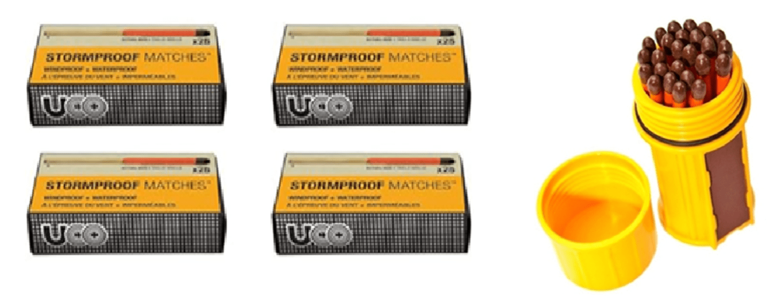 UCO Stormproof Match Kit (Yellow) Plus 4 Refill Packs of 25 - Walmart.com