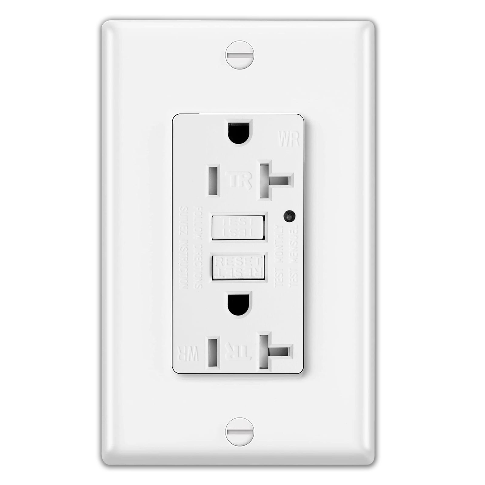 UCOMEN 20A 125V GFCI Outlet, Tamper & Weather Resistant, LED Indicator ...