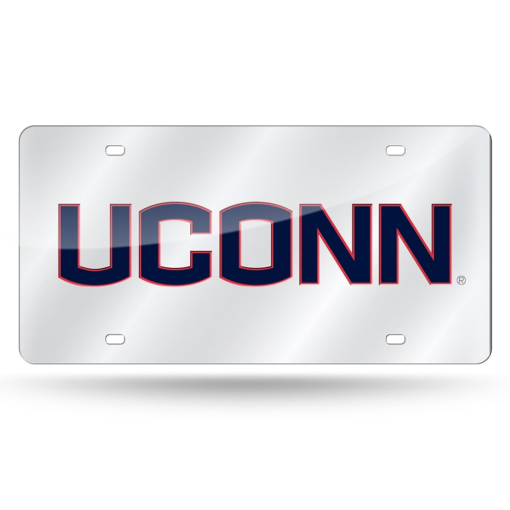 UCONN Huskies NCAA Mirrored Laser Cut License Plate Laser Tag ...
