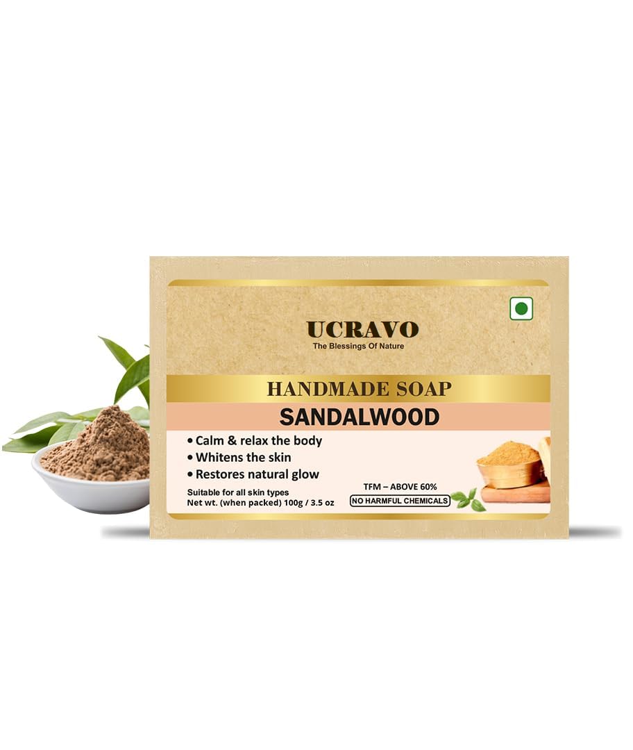 UCRAVO Herbal Bathing Sandalwood Soap for Calming Skin Bath Soap For ...