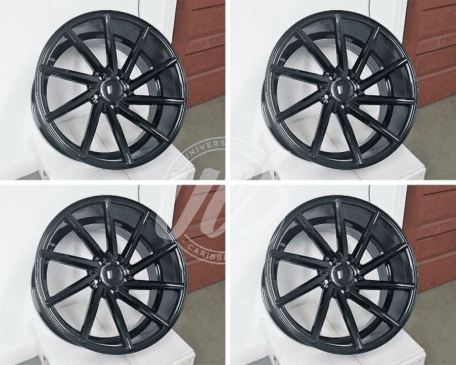 UCS AUTOPARTS Alloy 20" Rim 20x8.5 inch 5x114.3 5 Lug, Gloss Black, Set ...