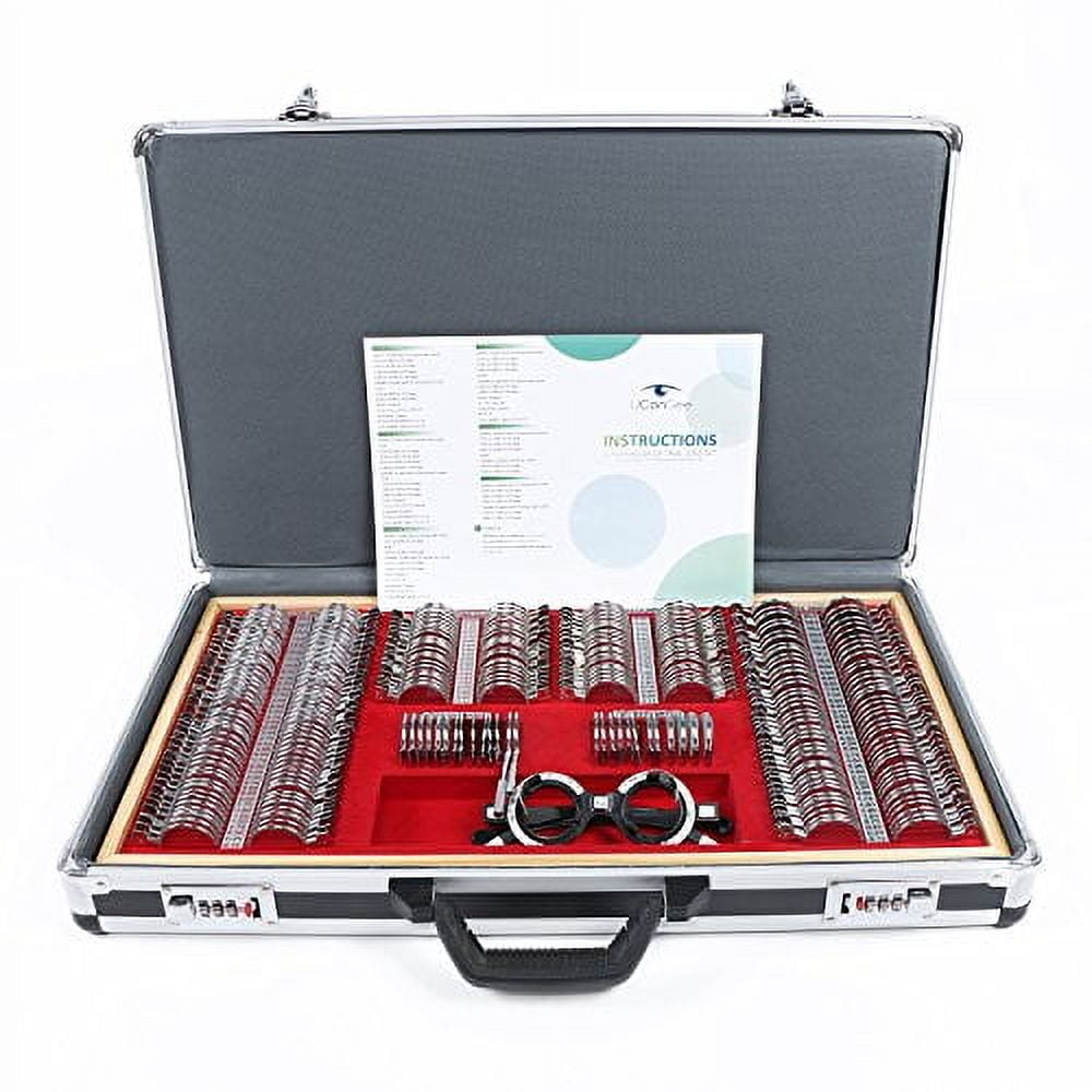 UCanSee Trial Lens Set 268pcs Optical Lenses Kit Silver Metal Rim ...