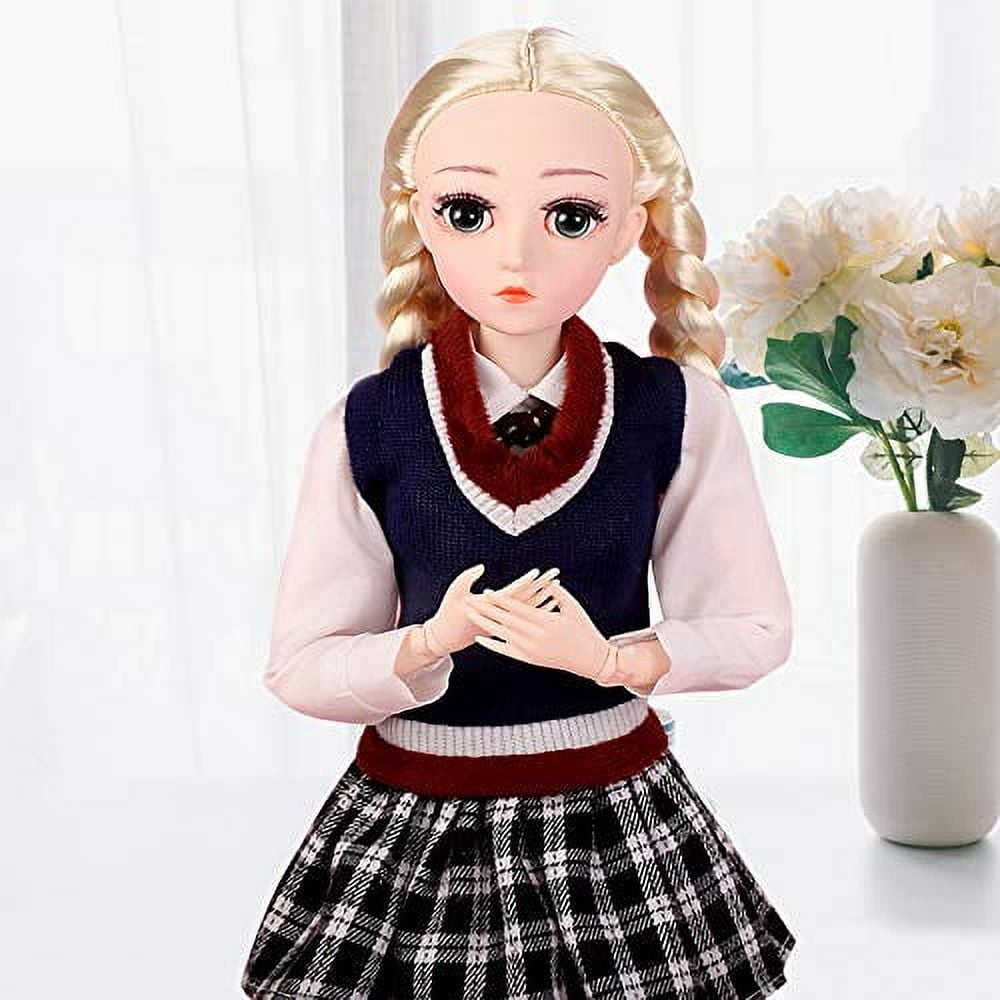 UCanaan BJD Dolls 1/4 SD Smart Doll 18 Inch 18 Ball Jointed Doll DIY Toys with Full Set Clothes ...