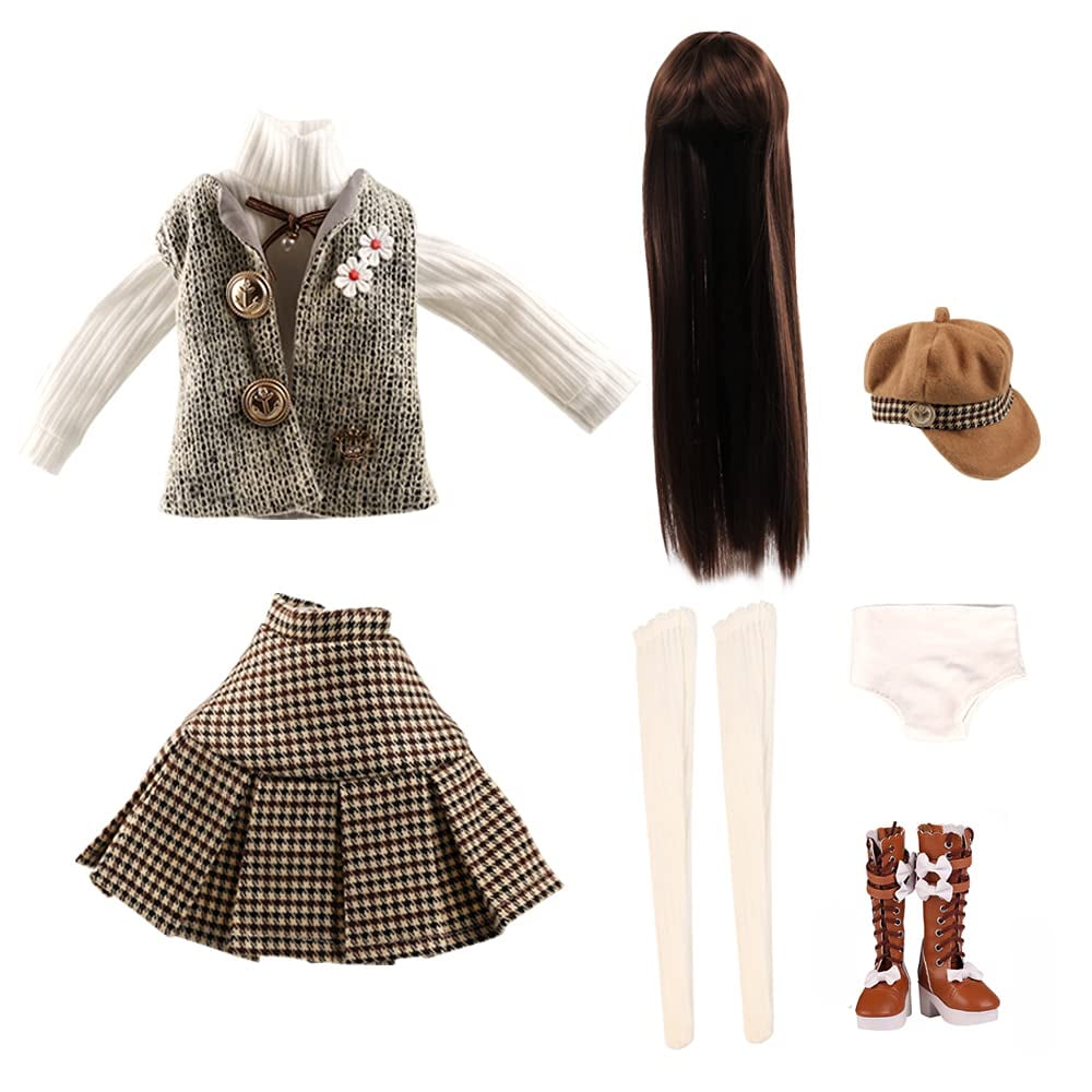UCanaan BJD Dolls Clothes Set of 1/3 BJD Dolls Wigs Shoes Socks ...