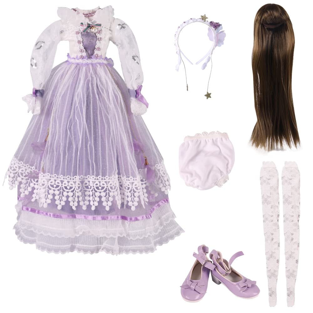 UCanaan BJD Dolls Clothes Set of 1/3 SD Dolls Wigs Shoes Socks ...