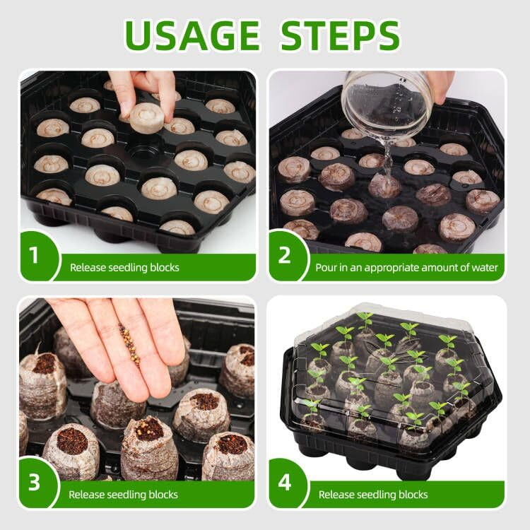 UCandy Seed Starter Kits with Peat Pellets H2FSDPod, 19 Cell Seed ...