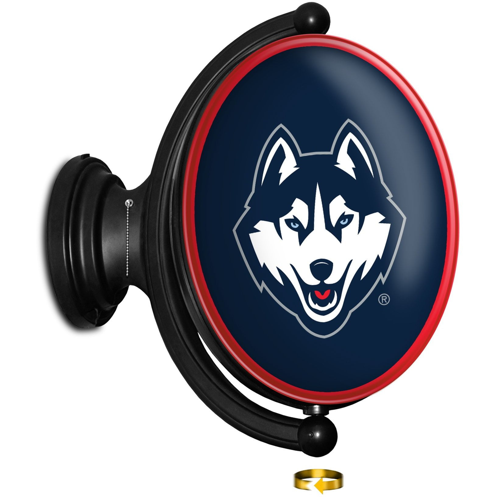 UConn Huskies 23'' x 21'' Team Logo Illuminated Rotating Wall Sign ...