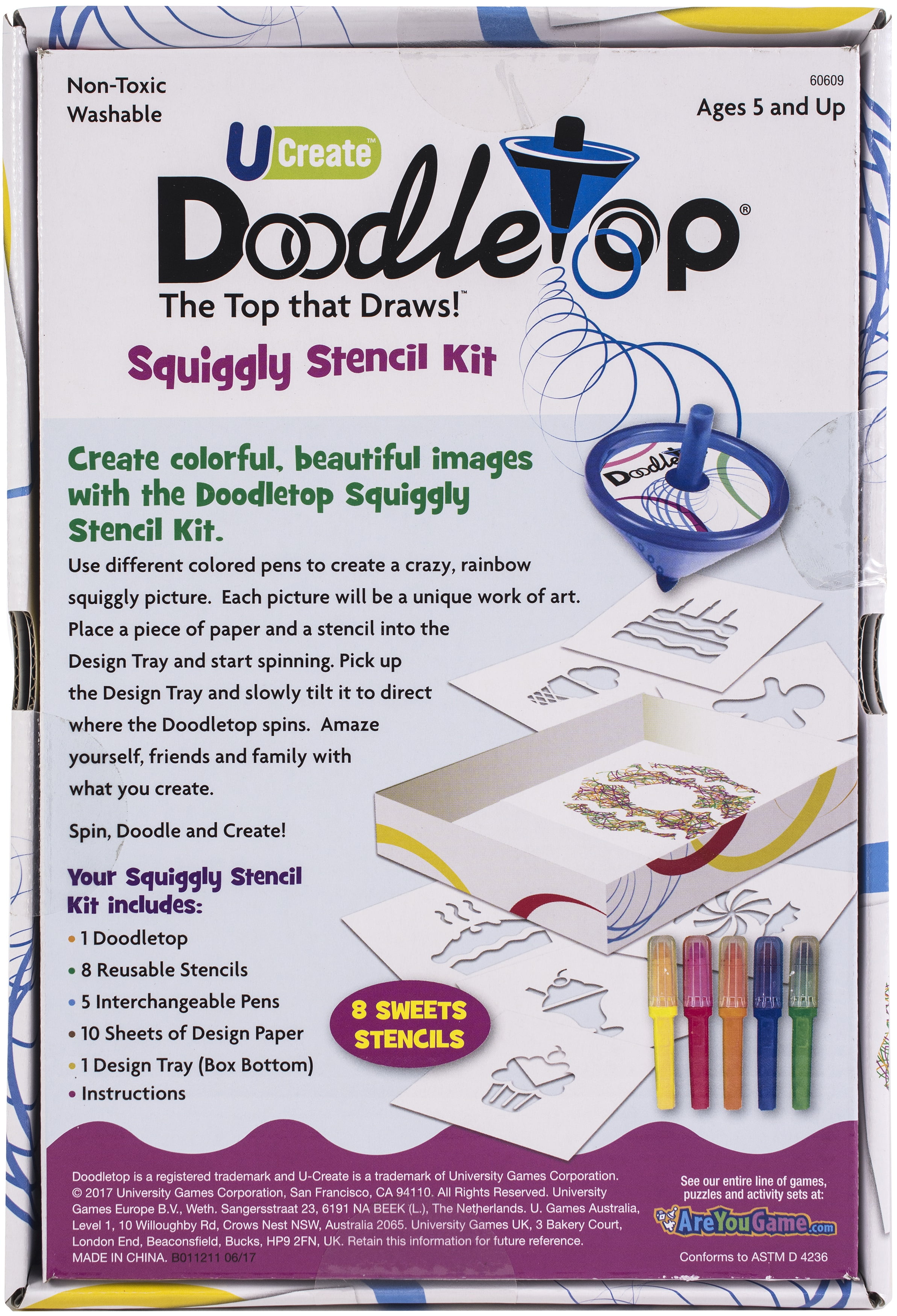 UCreate Doodletop Squiggly Stencil Kit-Sweets - Walmart.com