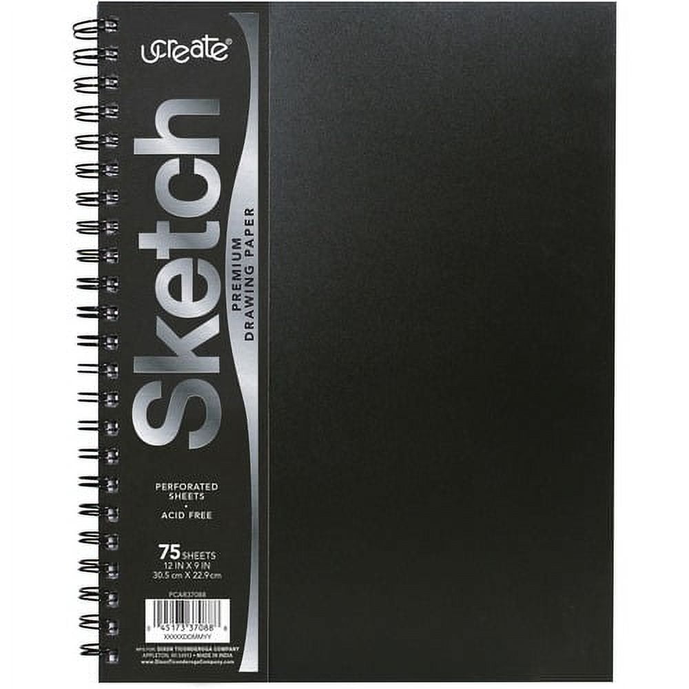 UCreate Poly Cover Sketch Book - 75 Sheets - Spiral - 70 lb Basis ...