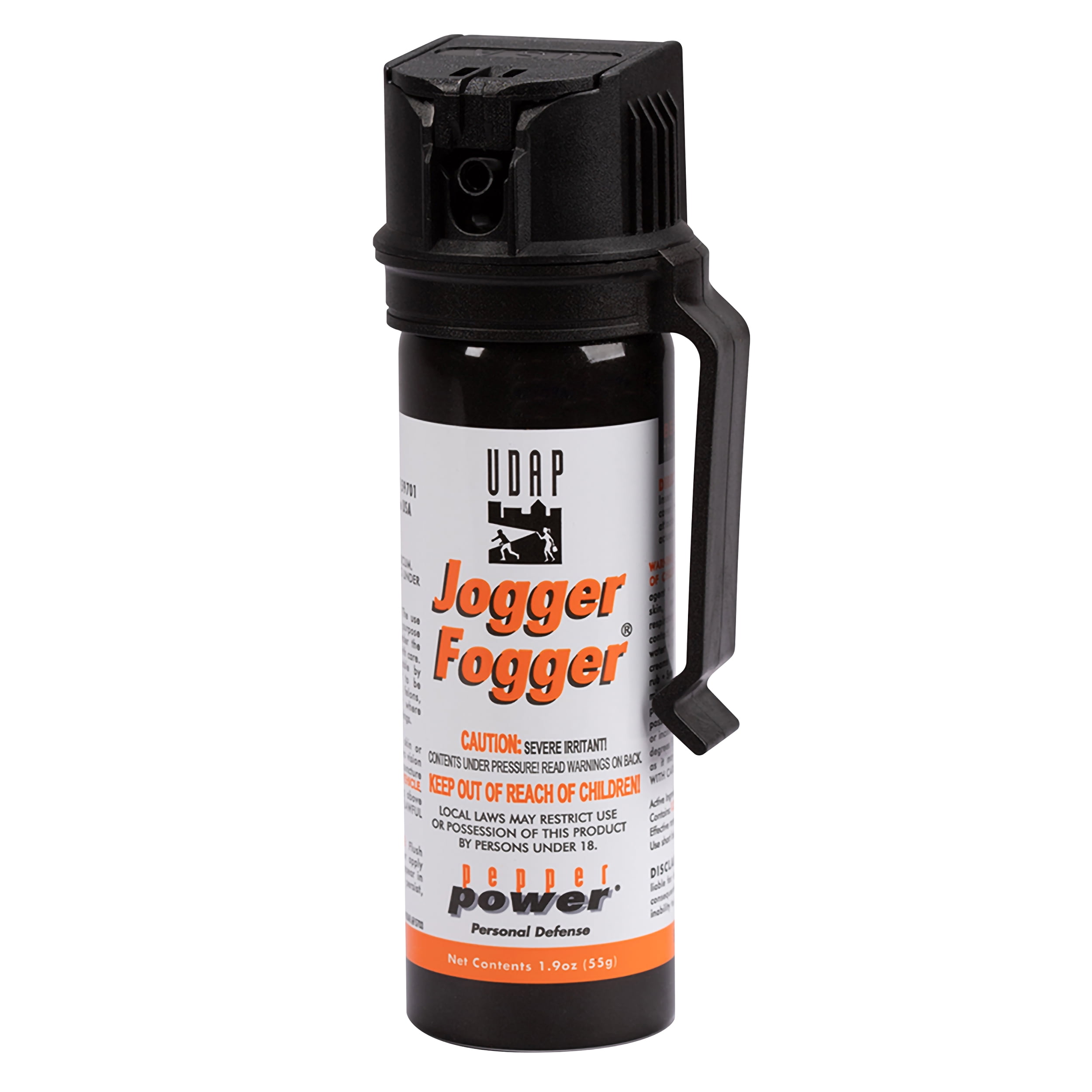 UDAP 3C Pepper Power Jogger Fogger Pepper Spray with Clip, 1.9 oz ...