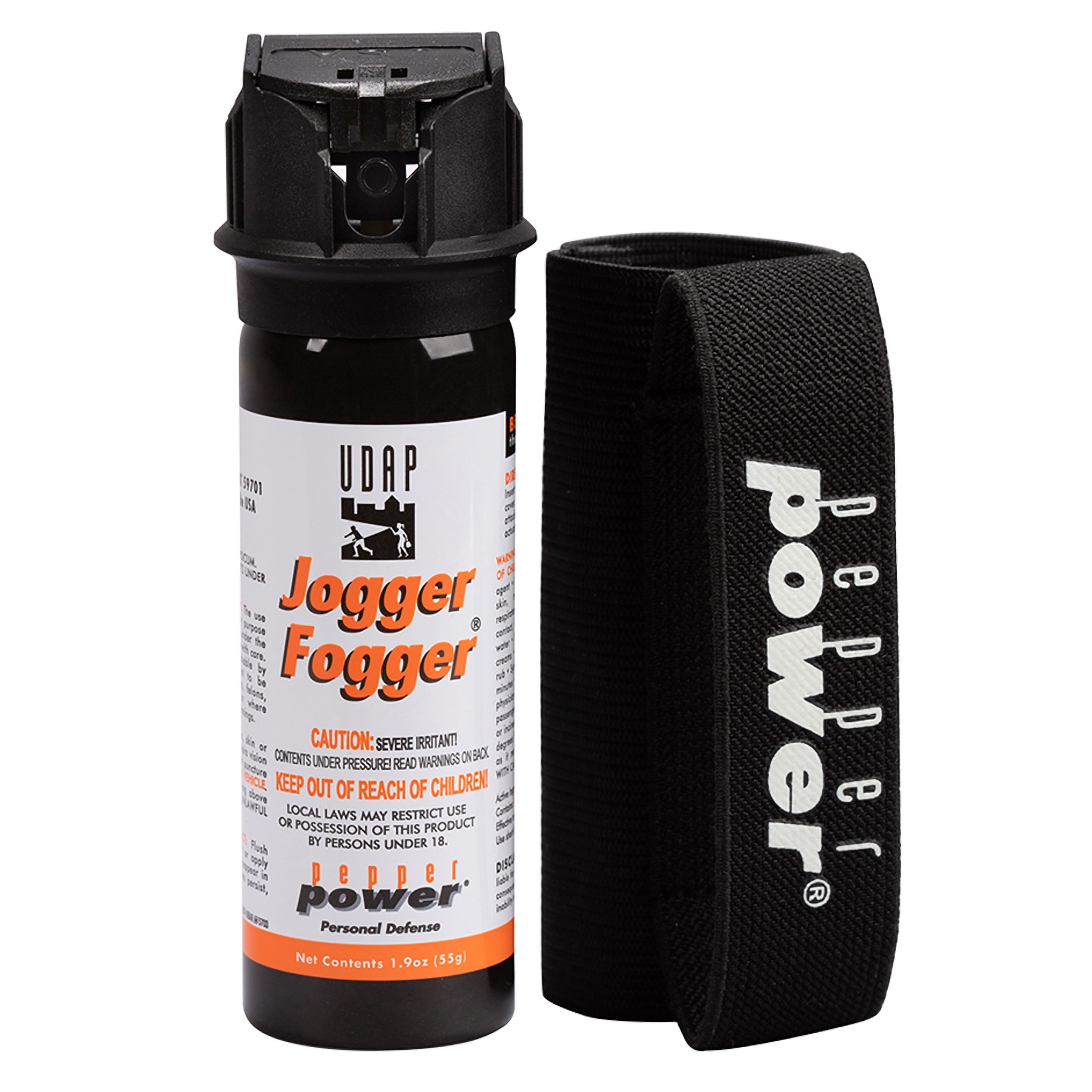 UDAP 3P Pepper Power Jogger Fogger Pepper Spray with Holster, 1.9 oz ...