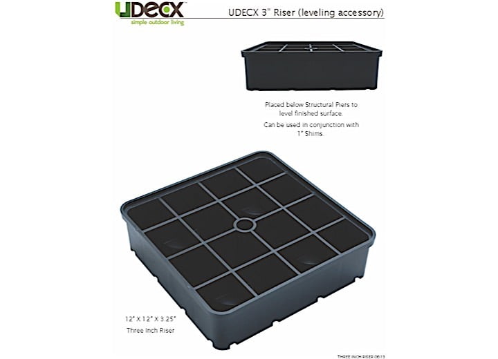 UDECX 3IN RISER 4 PACK - Walmart.com