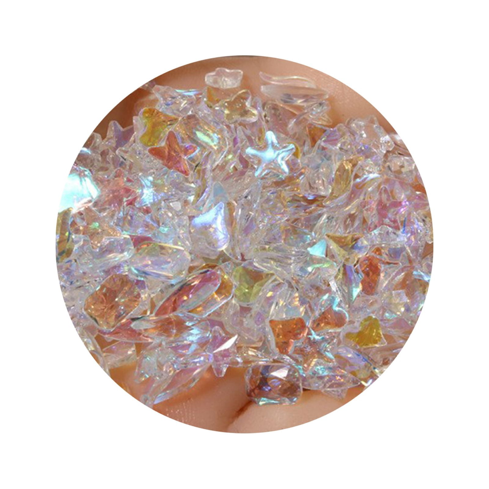 UDIYO 1 Box Nail Decoration Irregular Shape Shiny Visual Effect Vivid ...