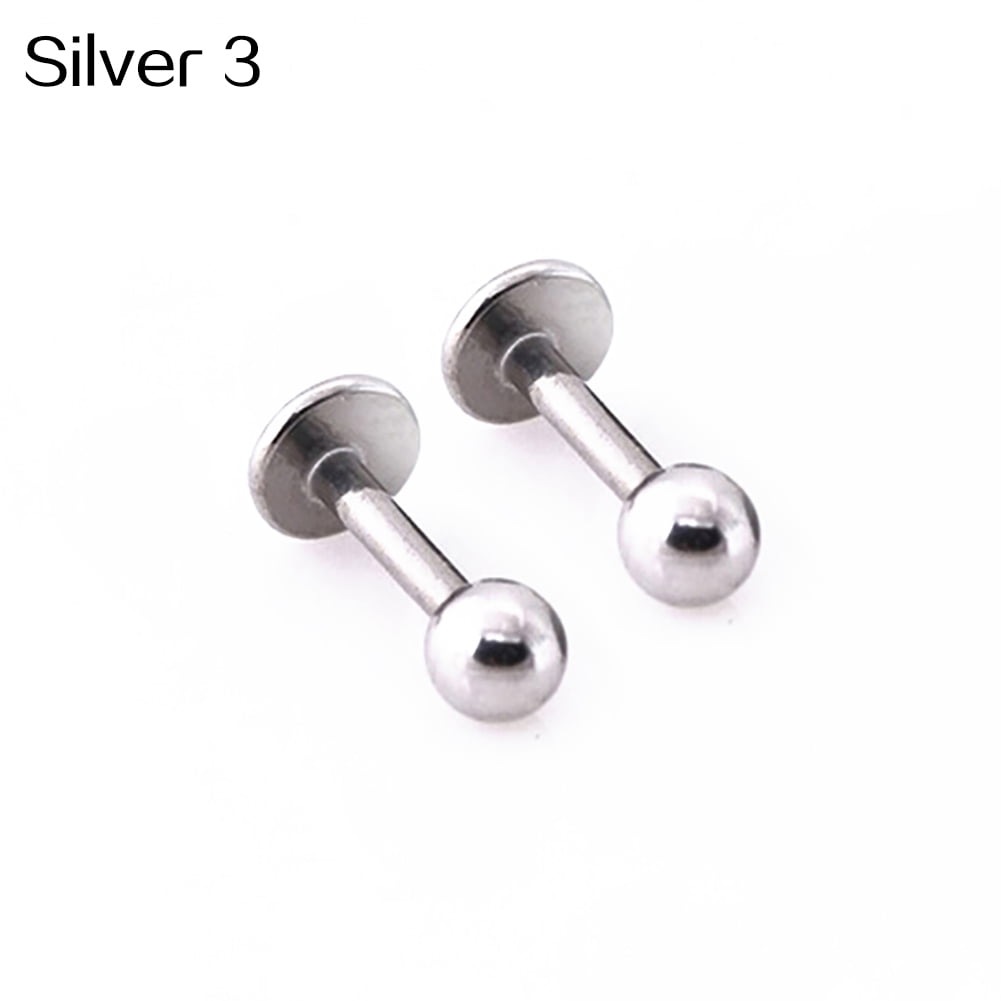 UDIYO 1 Pair 3 4 5 mm Unisex Cool Titanium Steel Tragus Stud Cartilage ...