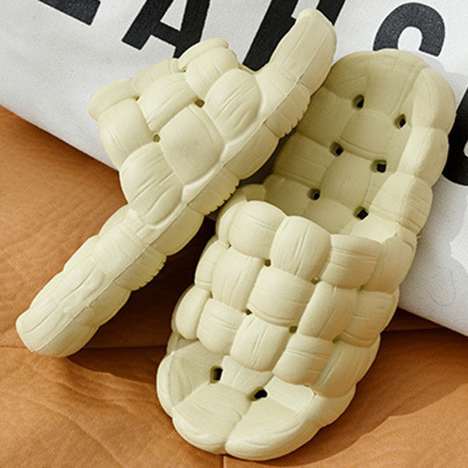 UDIYO 1 Pair Cloud Slide Slippers for Women Men, Soft Sole Home Pillow ...