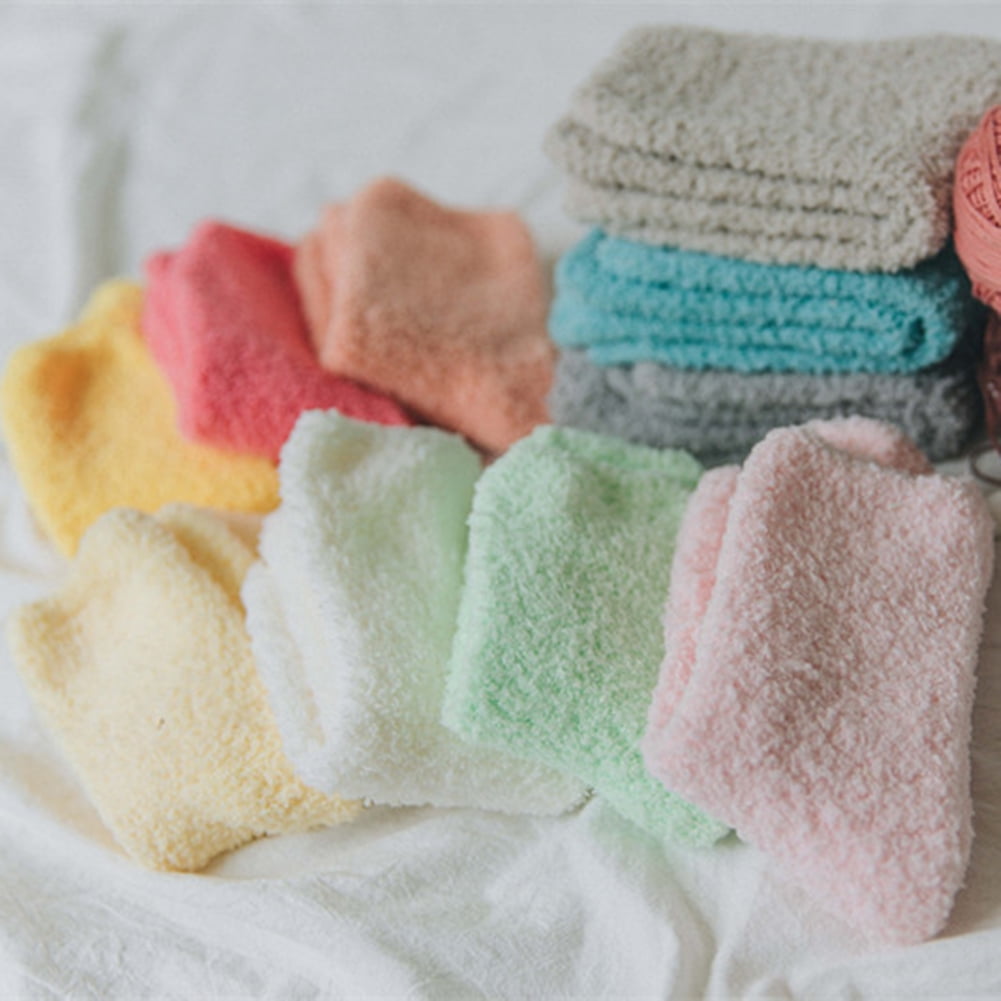UDIYO 1 Pair Floor Socks Super Soft Ultra-thick Cotton Middle Tube ...