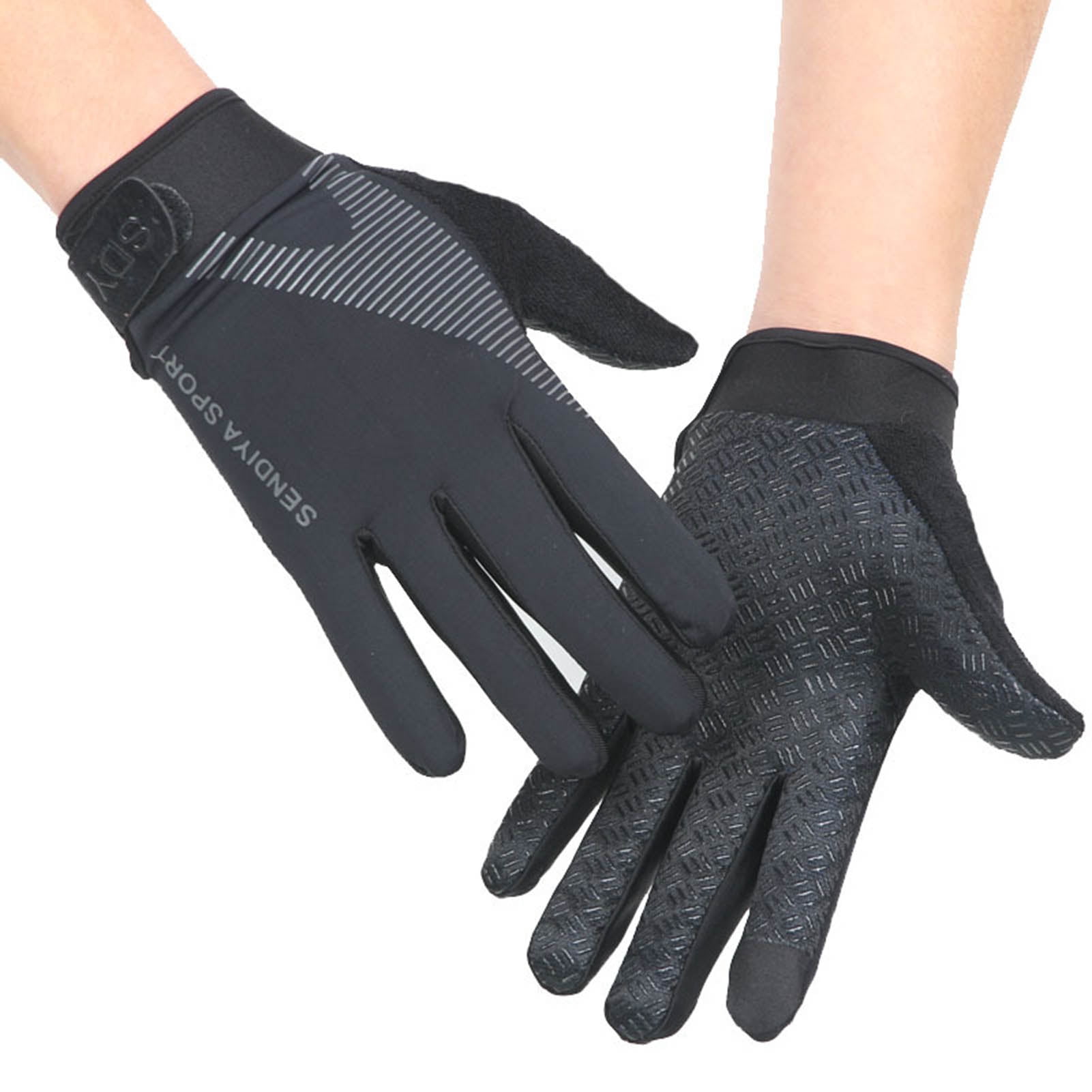 UDIYO 1 Pair Outdoor Gloves Touch Screen Sunscreen Full Fingers Thin ...