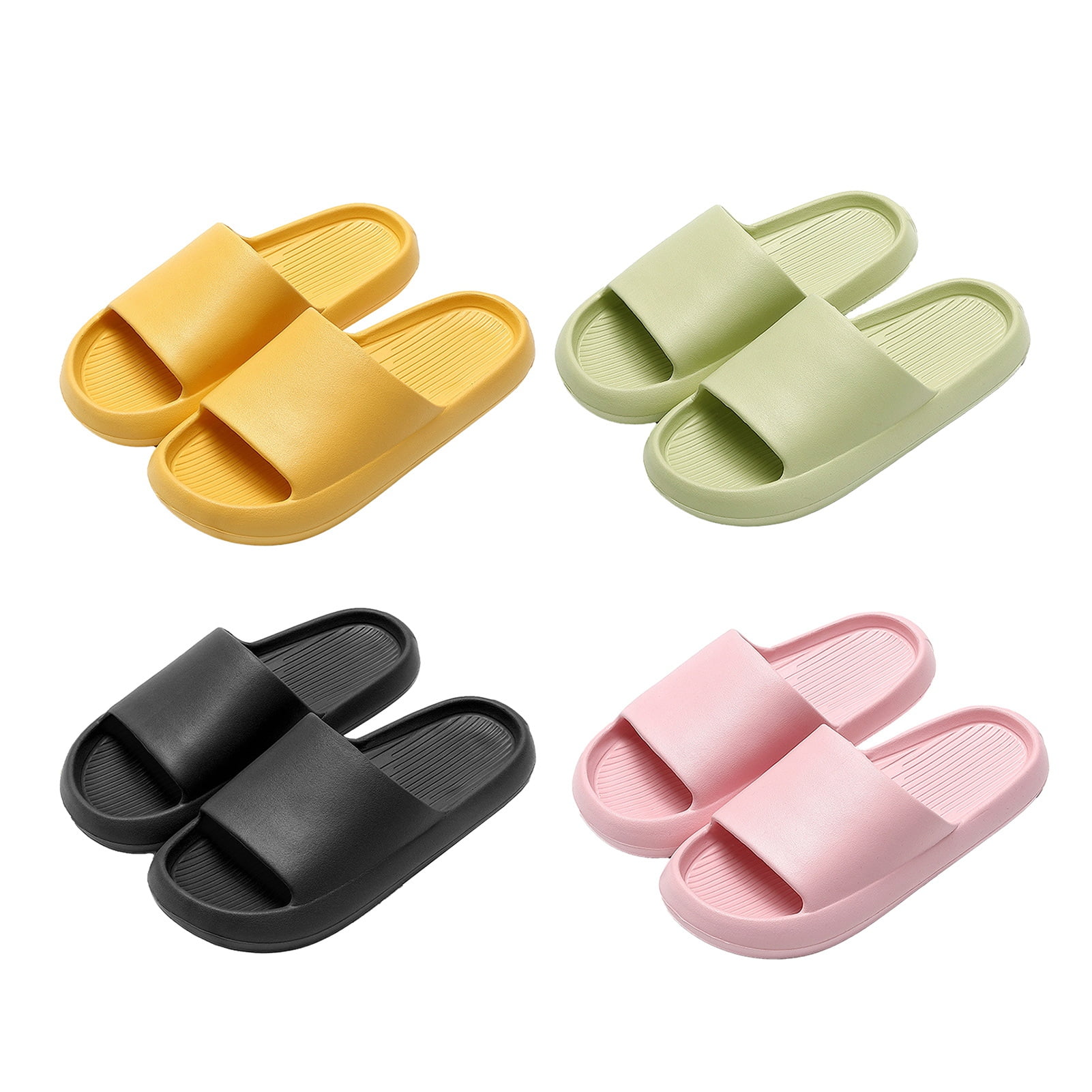 UDIYO 1 Pair Womens %26 Mens Cloud Slippers, Indoor Outdoor Sandals ...