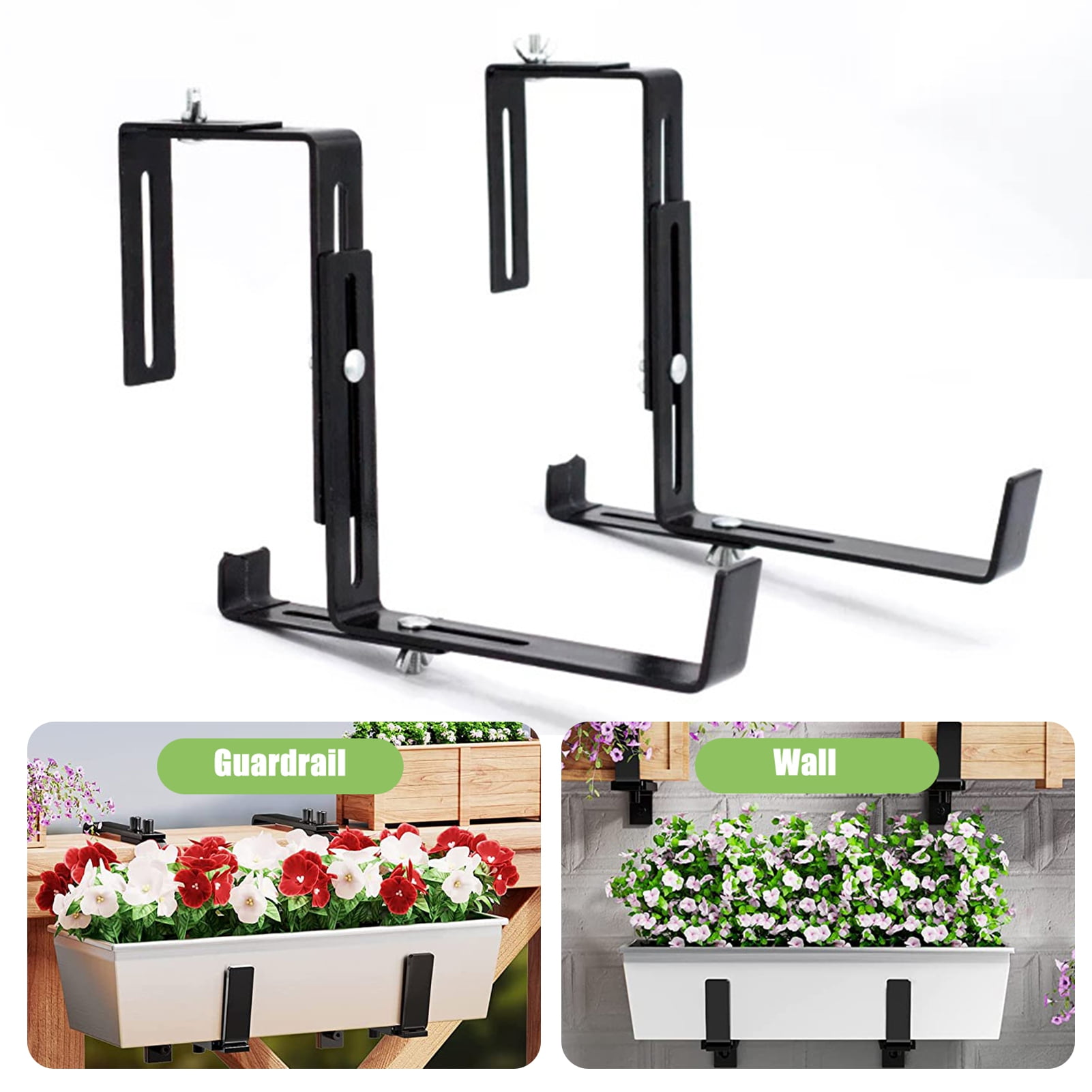 UDIYO 1 Set Adjustable Planter Box Bracket, Brackets for Window Boxes ...
