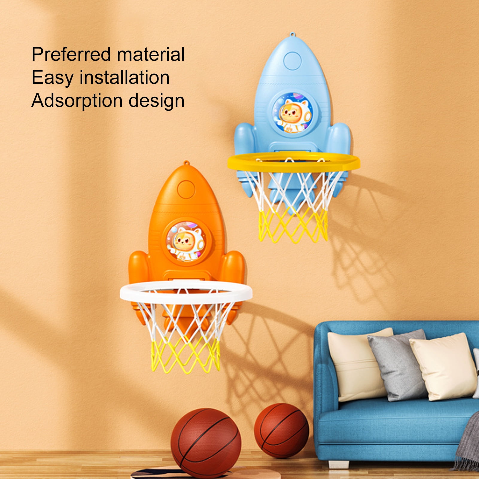 UDIYO 1 Set Basketball Hoop with Mini Ball Pump Net Foldable ...