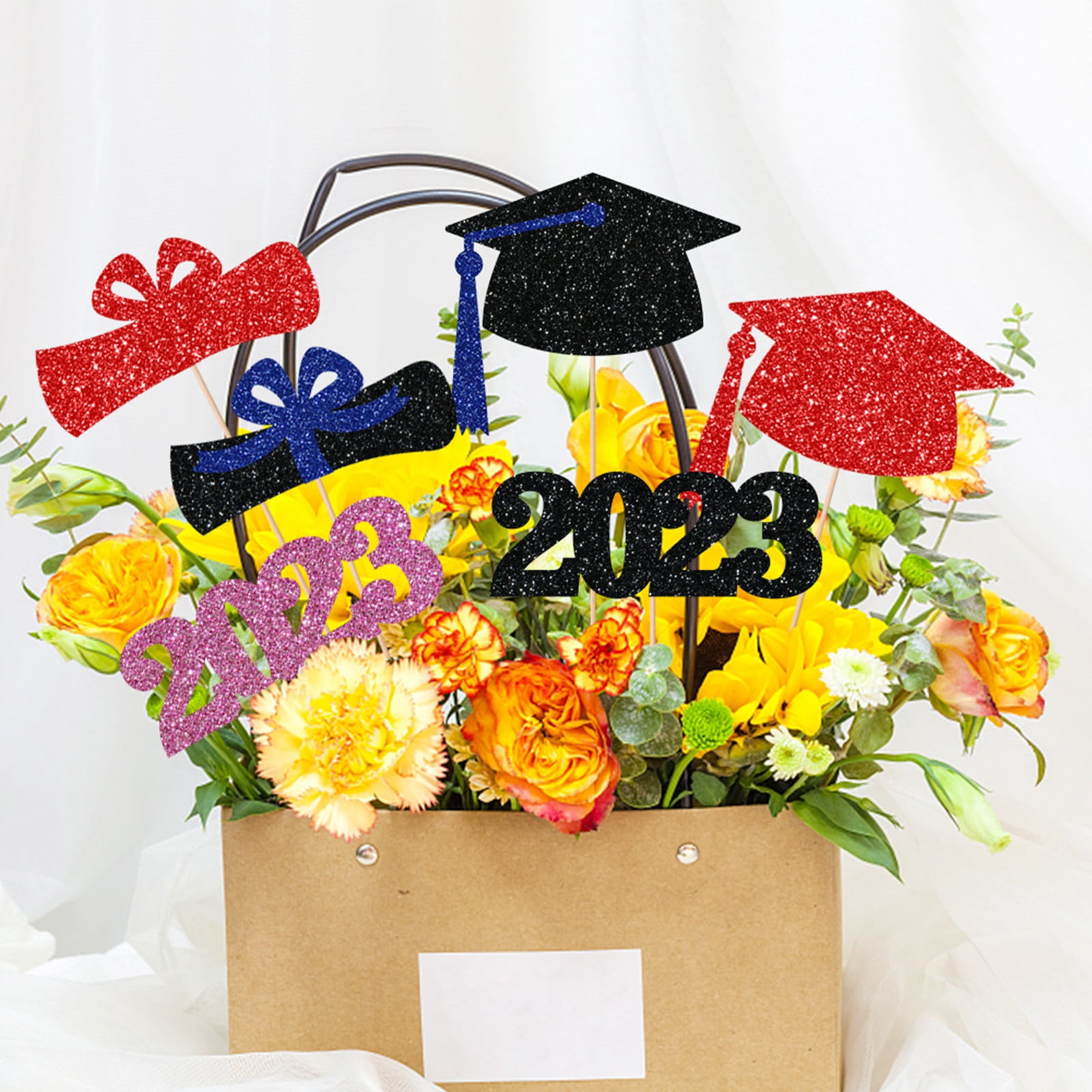 UDIYO 1 Set Double Sided Glitter 2023 Graduation Party Decorations ...