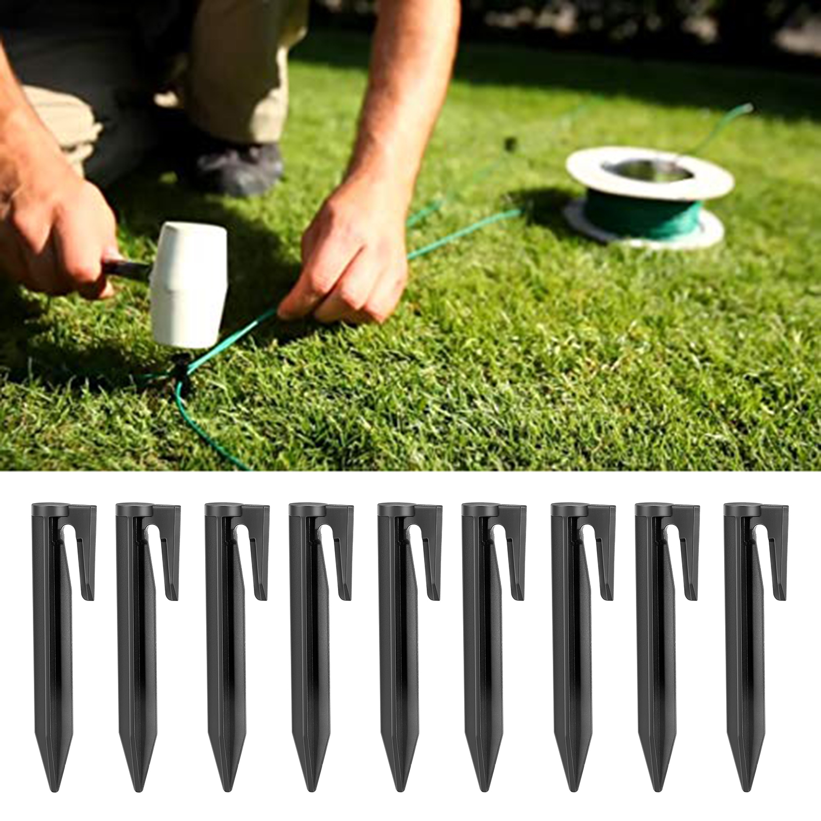 UDIYO 1 Set Lawn Stake Kit Insert into Soil to Fix The Marginal Line ...