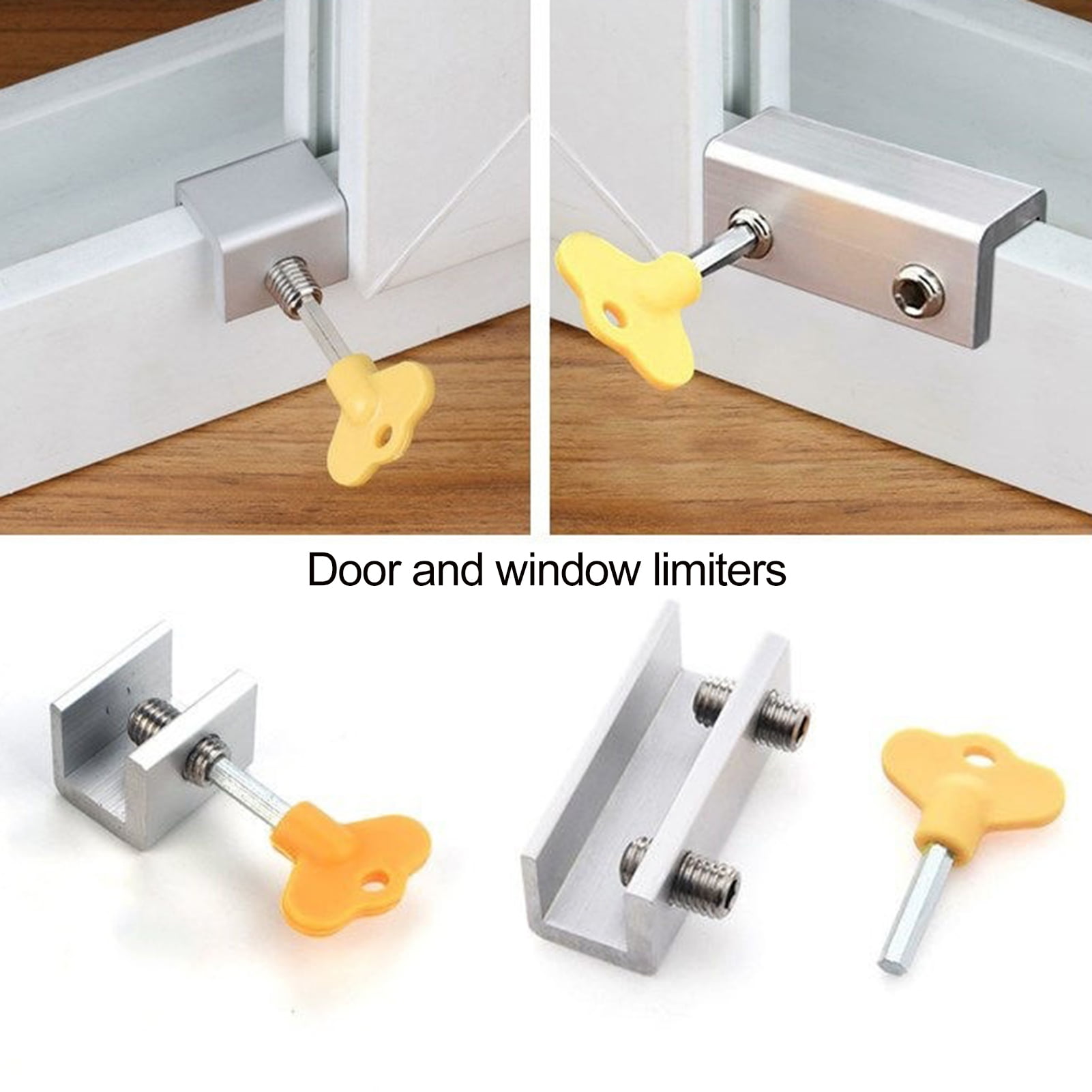 UDIYO 1 Sets Sliding Window Locks, Security Window Double Lock with Key ...