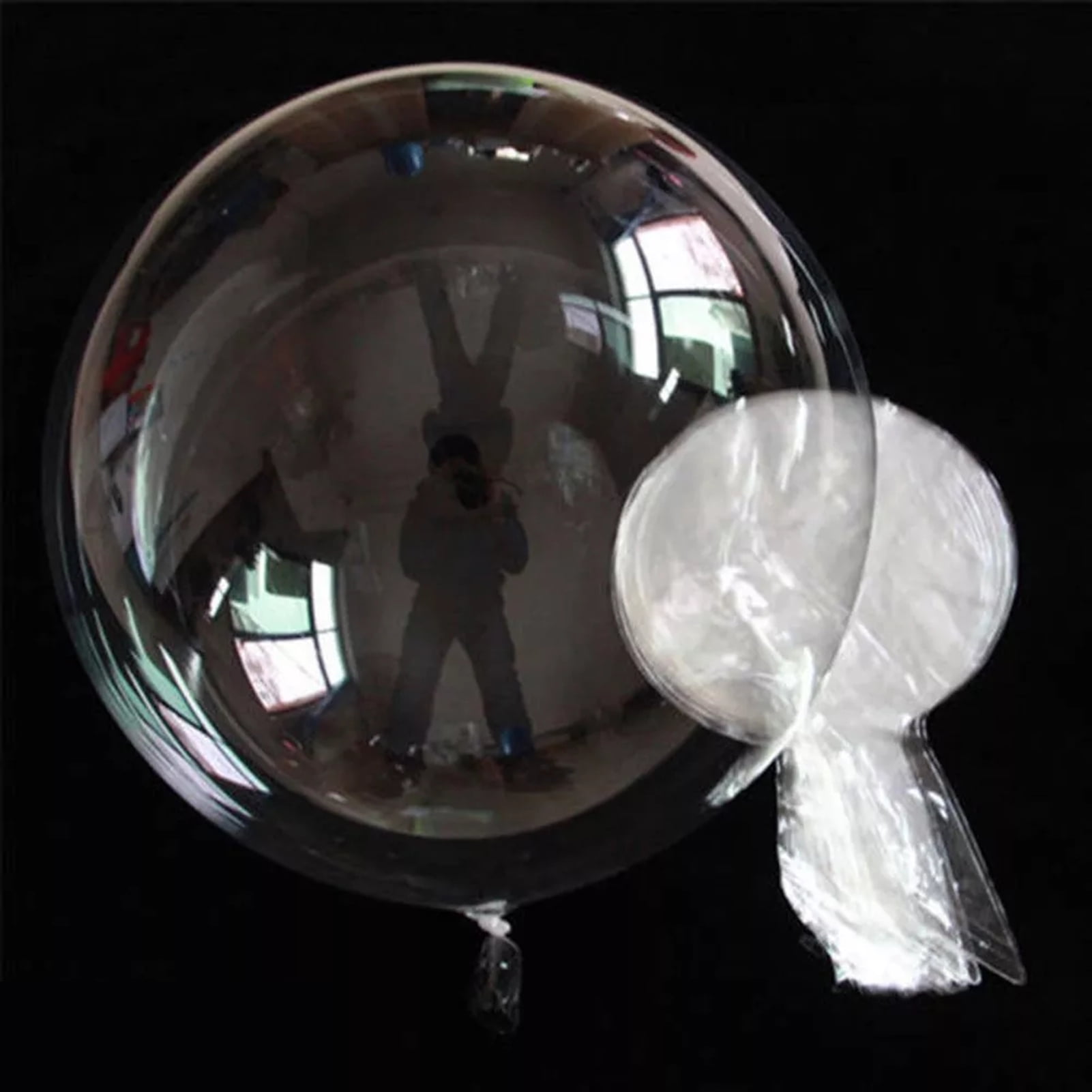 UDIYO 10Pcs Clear Bobo Balloons 24inch Clear PVC Bubble Balloons Round ...