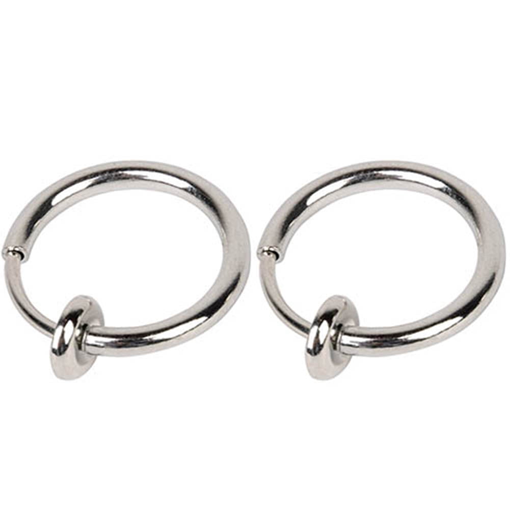 UDIYO 2 Pcs Fake Clip on Spring Nose Septum Ring Earring Non Piercing ...