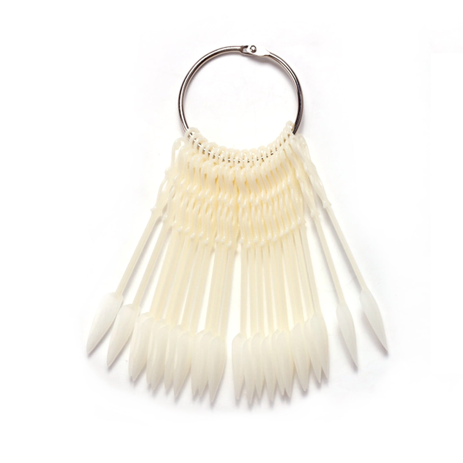 UDIYO 24Pcs/Set Nail Art Fan Buckle Design Adjustable Transparent Fake ...