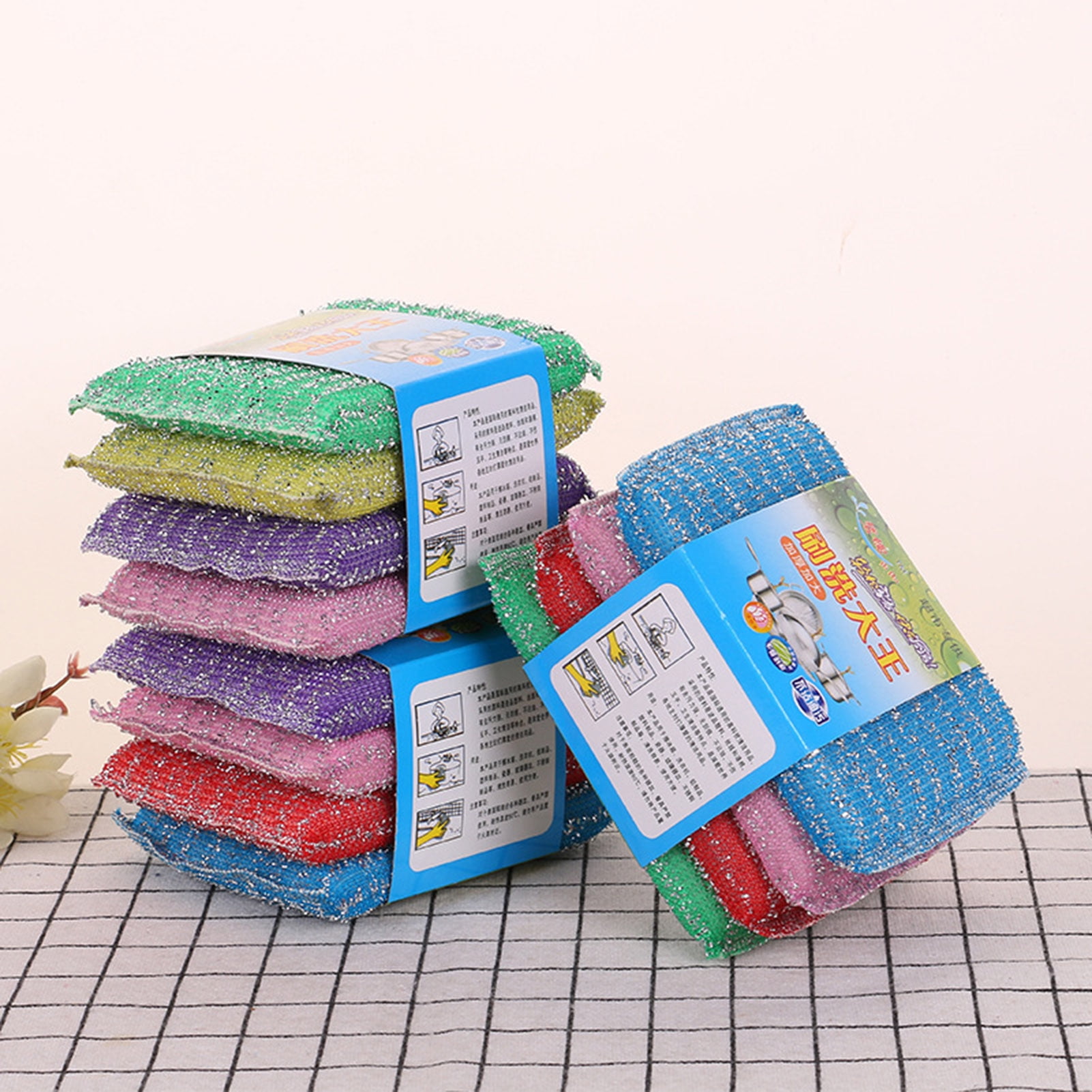 UDIYO 3Sets(12Pcs) Multi-Purpose Scrub Sponges for Kitchen by Scrub-it ...